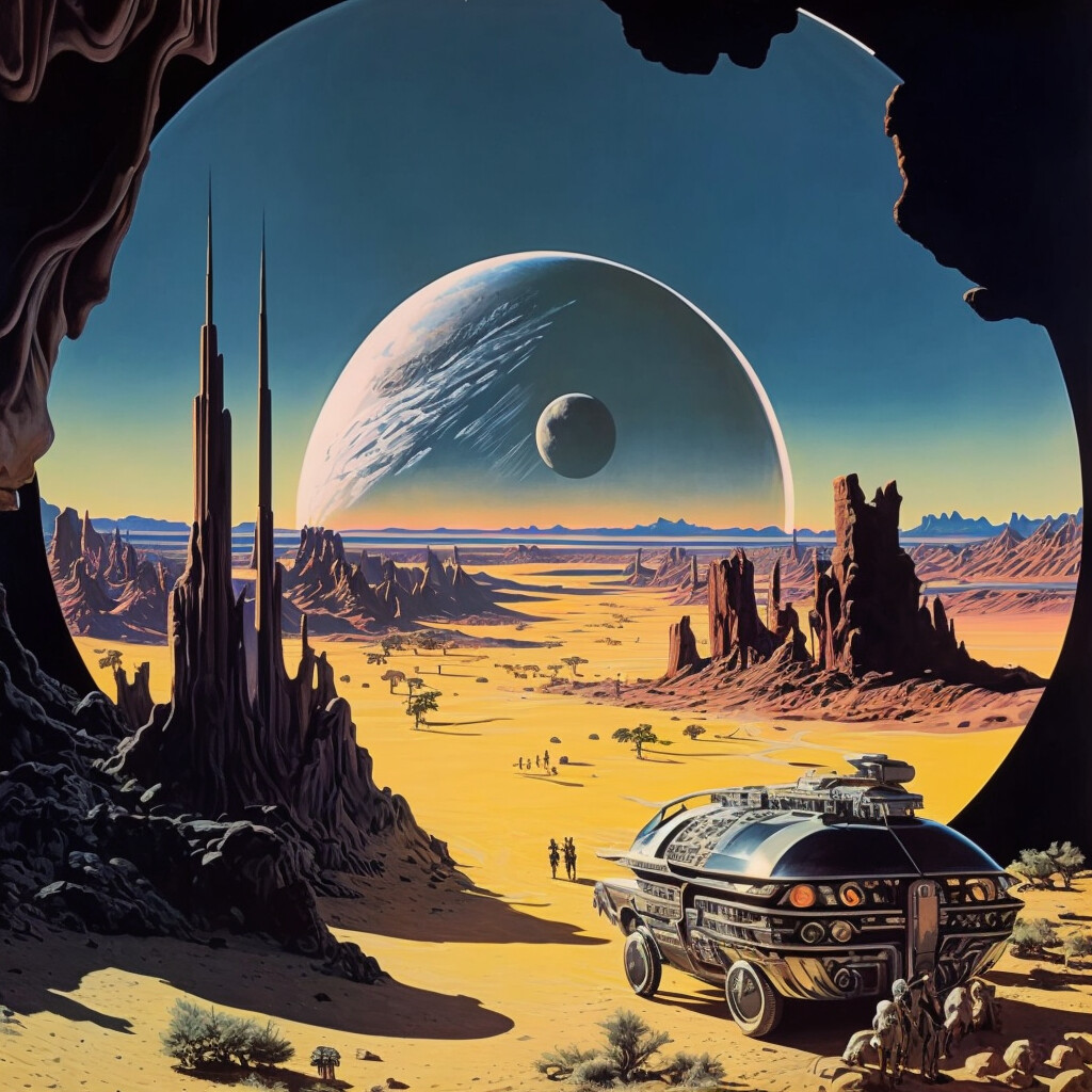 ArtStation - Retrofuturistic landscape art 31