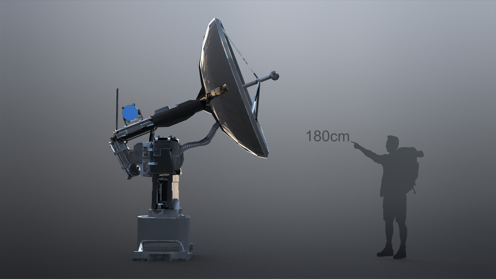 ArtStation - SciFi Sataliite Dish Low-poly 3D model