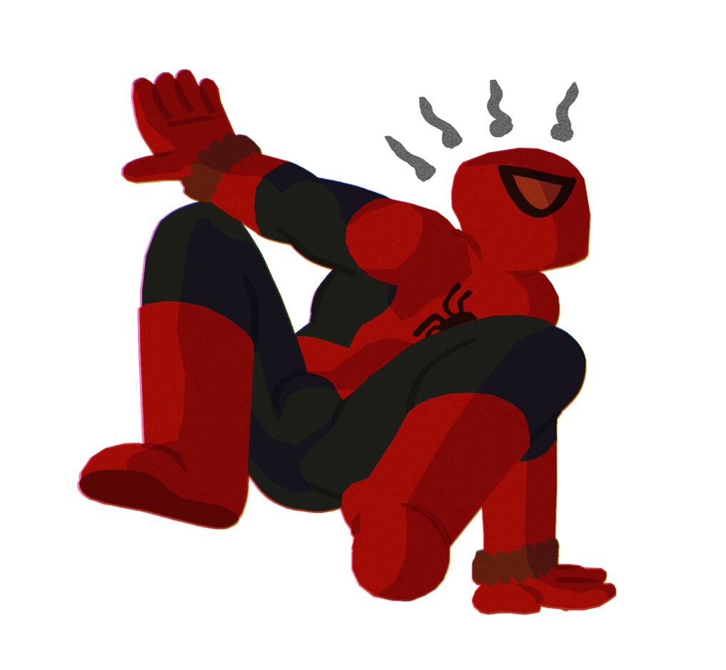 ArtStation - Spider-Man sketch revisited with added shading