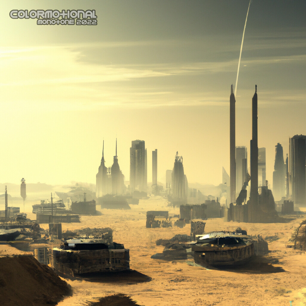 ArtStation - Nightcafe - Dystopian Desert Day Series