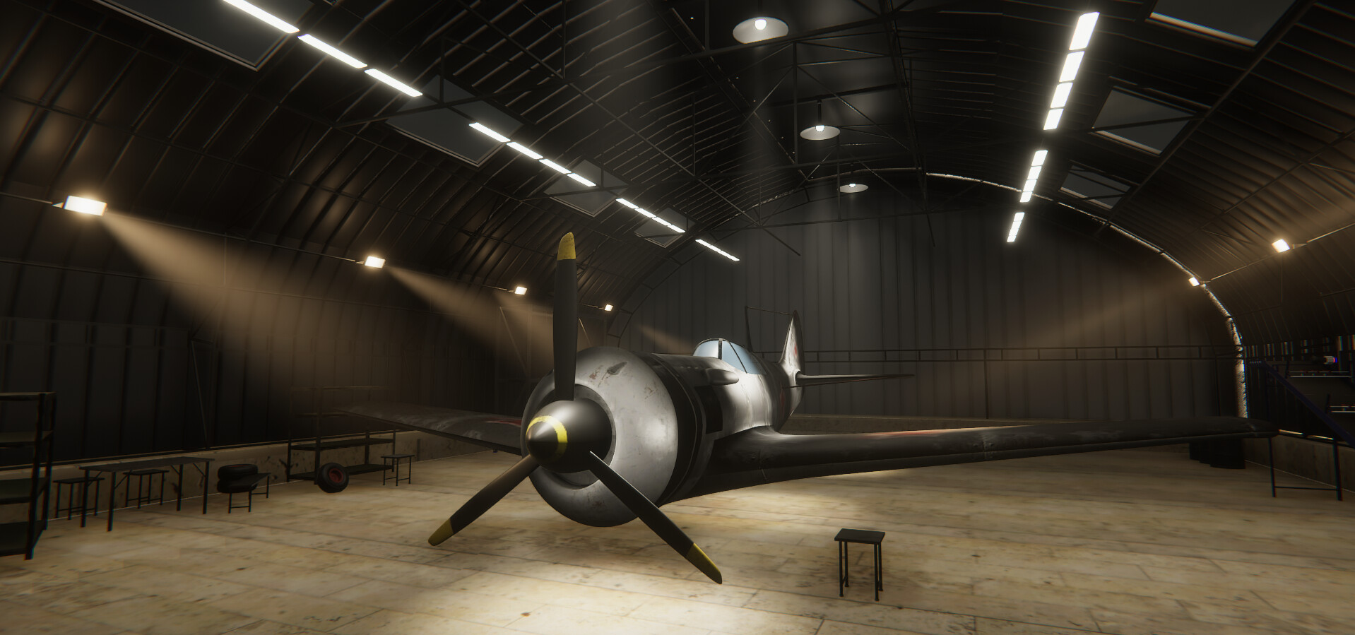 ArtStation - Aircraft Hangar (Game level design and lighting)