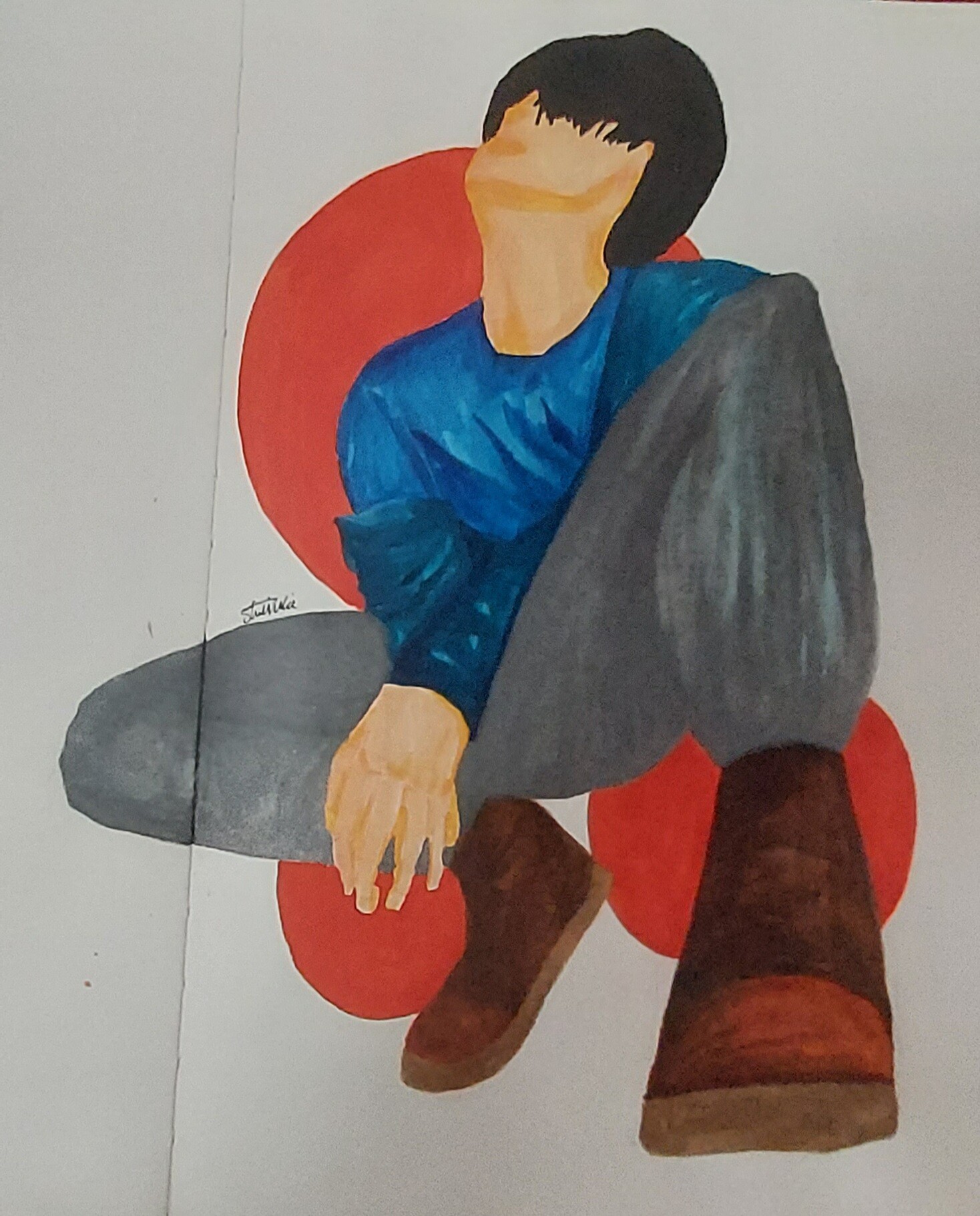 ArtStation - Sketchbook 1: Trying out mix media