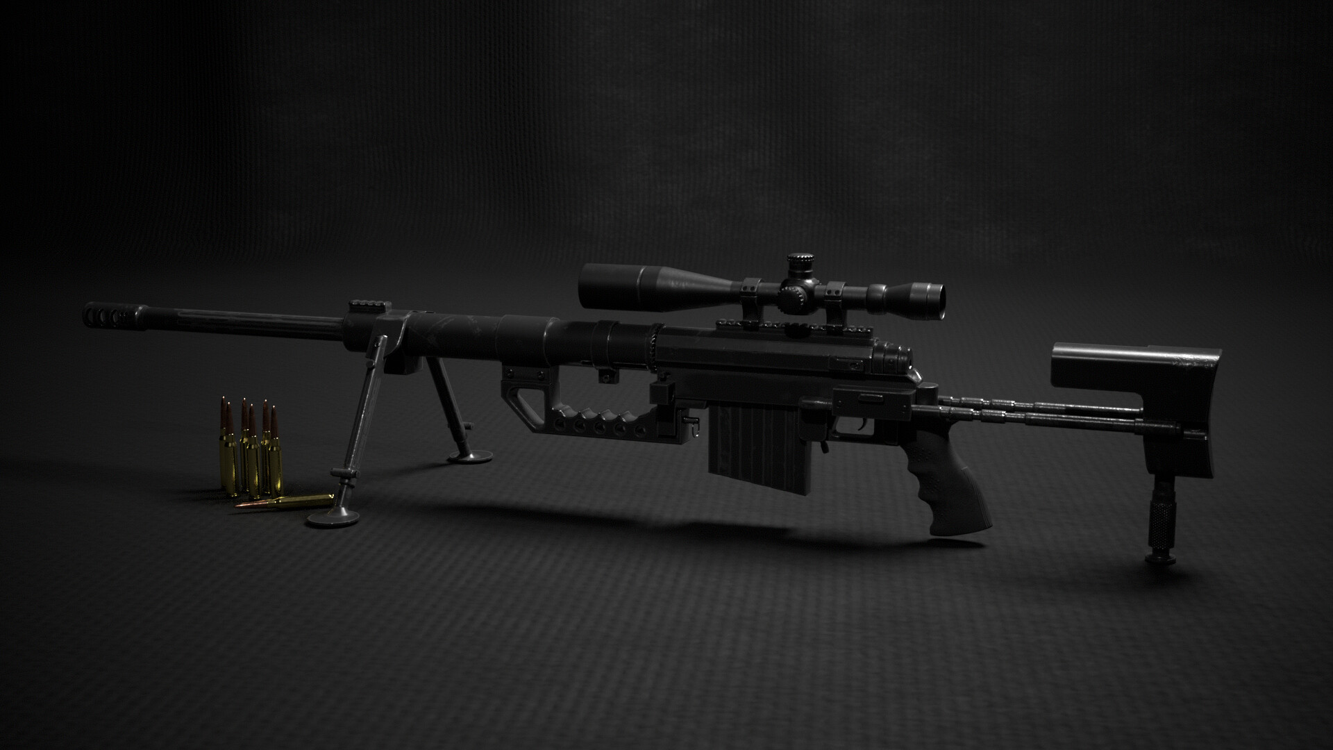 ArtStation - GameReady Sniper Rifle CheyTac M200 for Unity, Unreal Engine