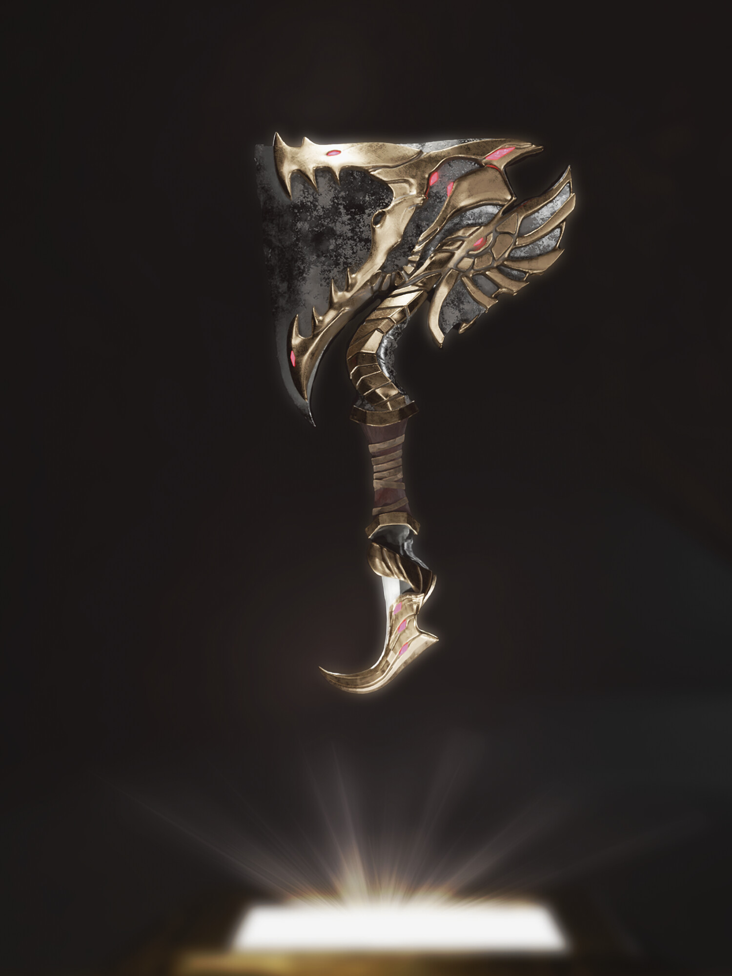 ArtStation - Dragon face fantasy weapon