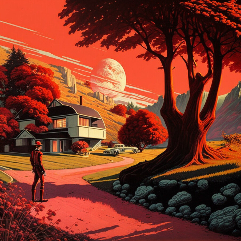 ArtStation - Retrofuturistic landscape art 38