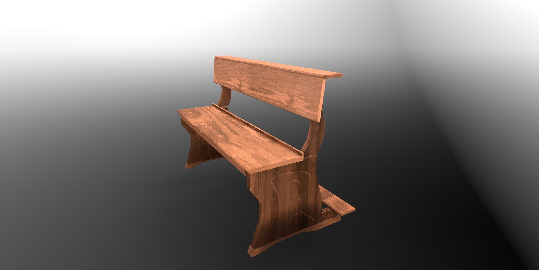 ArtStation - 3D Church Bench