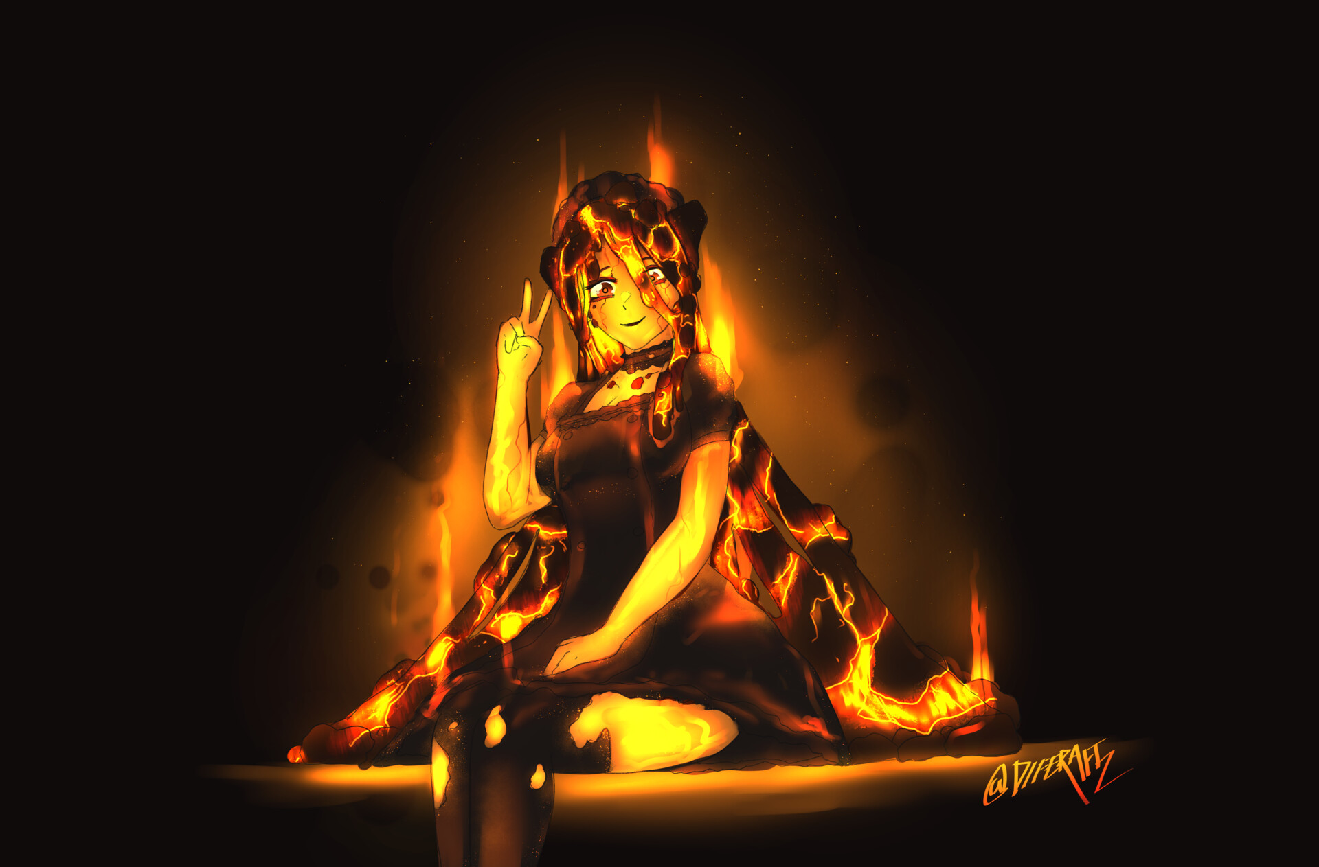 ArtStation - Pretty Lava Lady