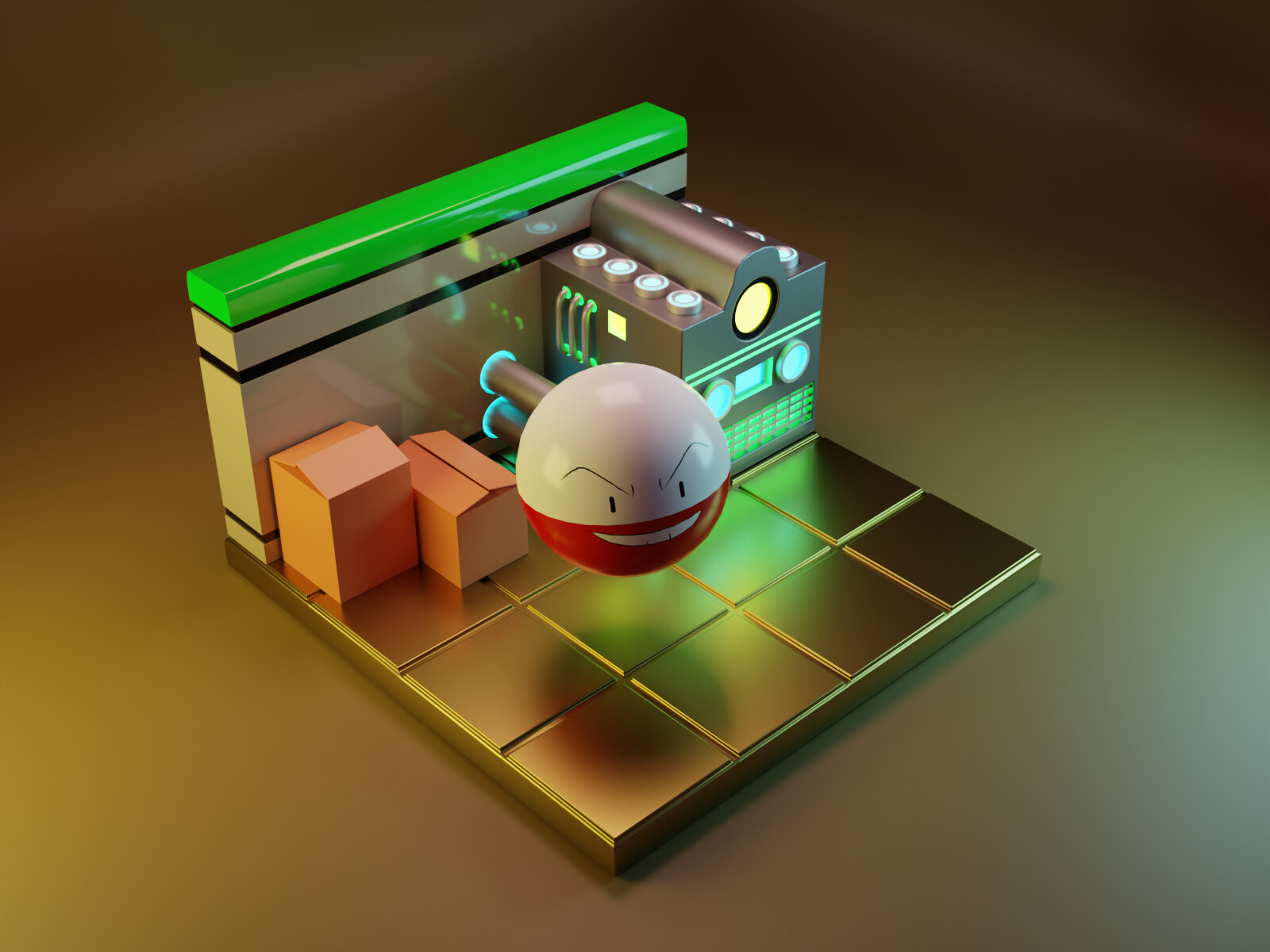 Pokemon — Electrode 3D Model by Guilherme Tonini — ProUser.Me