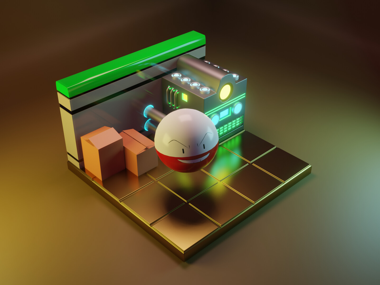 Pokemon — Electrode 3D Model by Guilherme Tonini — ProUser.Me