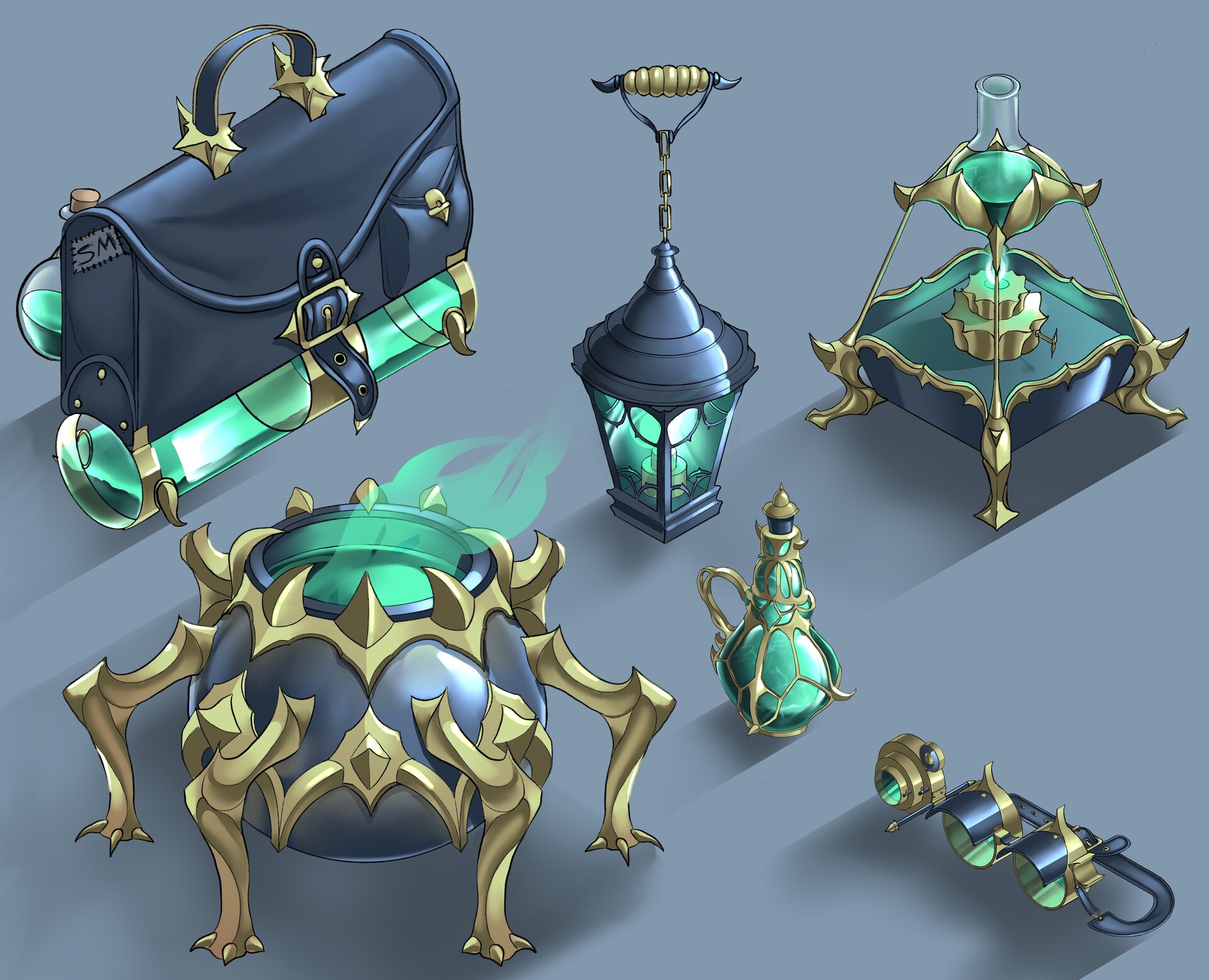 ArtStation - Isometric Alchemist Props