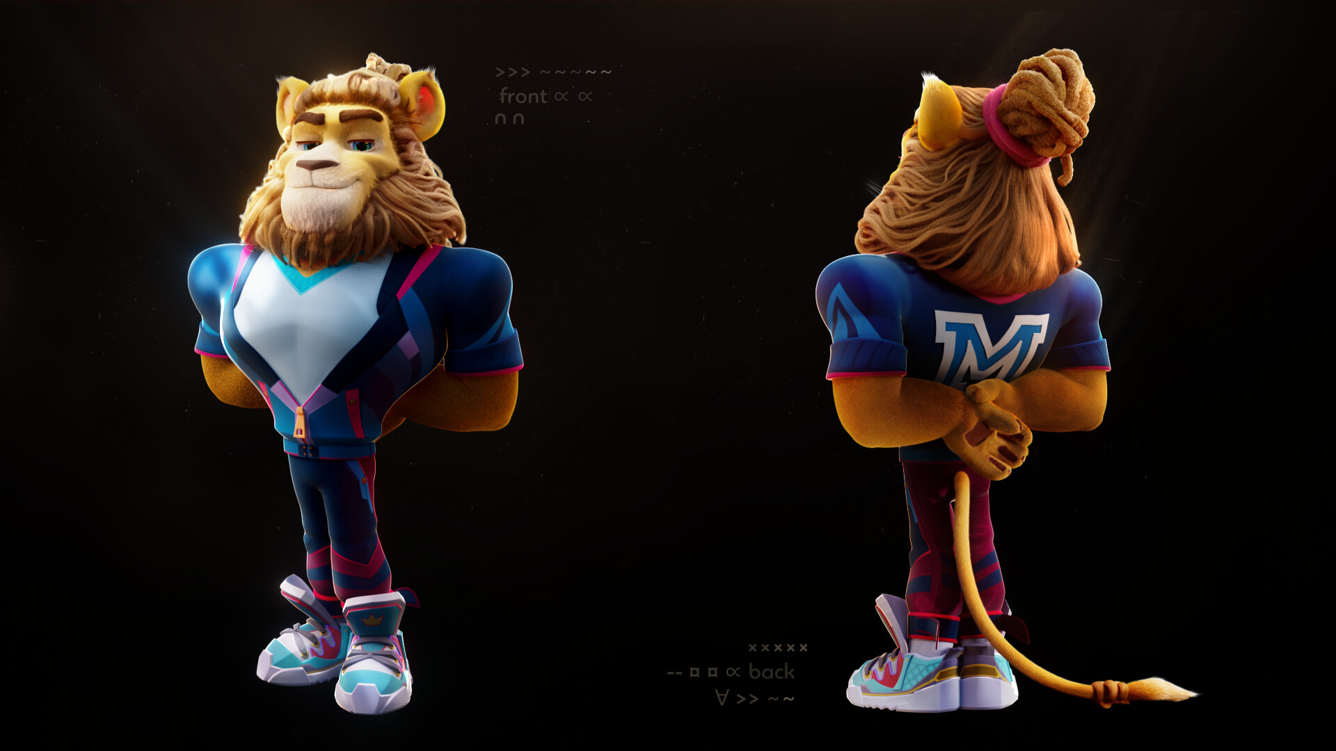 Alexander Cubor - Lion for animation project Team Match