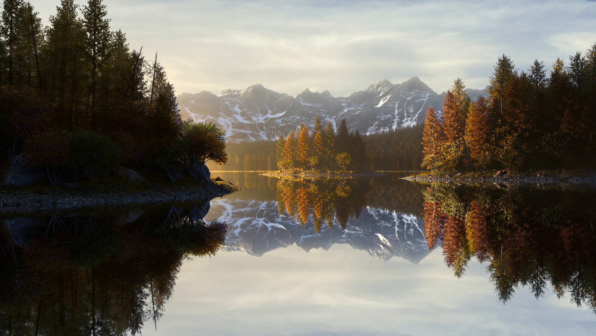 ArtStation - Fall landscape