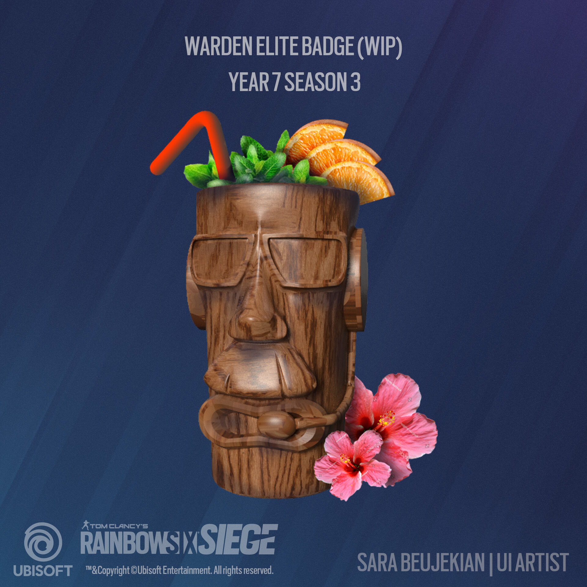 ArtStation - R6 Siege - WIP - Warden Elite Badge