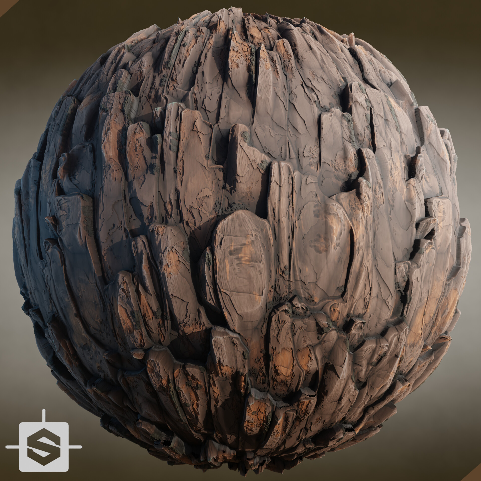 ArtStation - Substance Studies | Stylized Bark