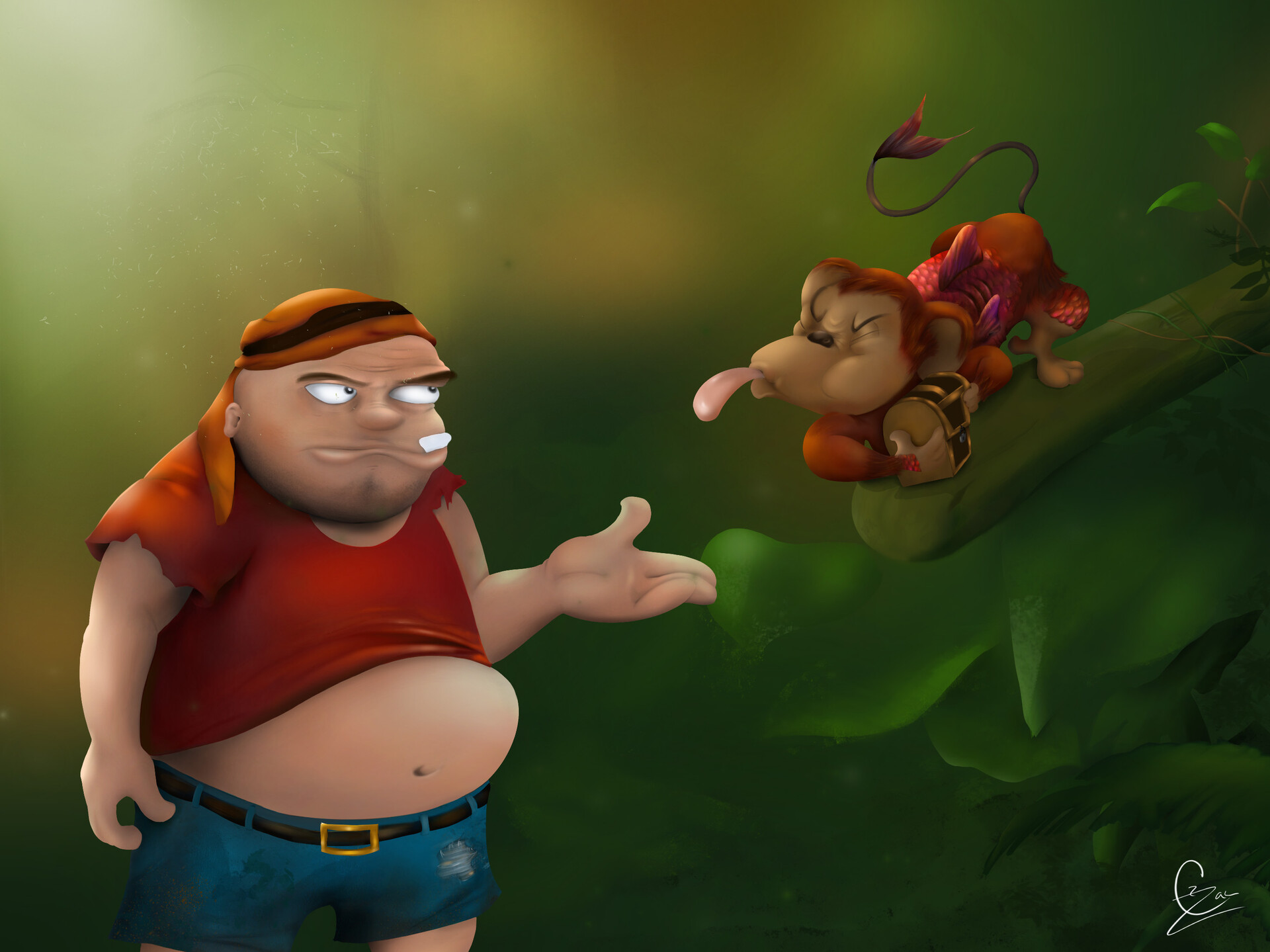 ArtStation - Sea Monkey Stole My Money