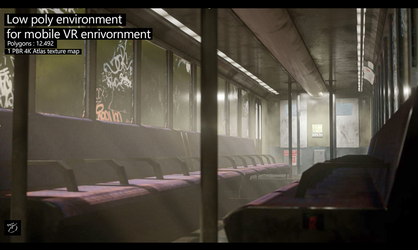 ArtStation - mobile /VR low poly train environment