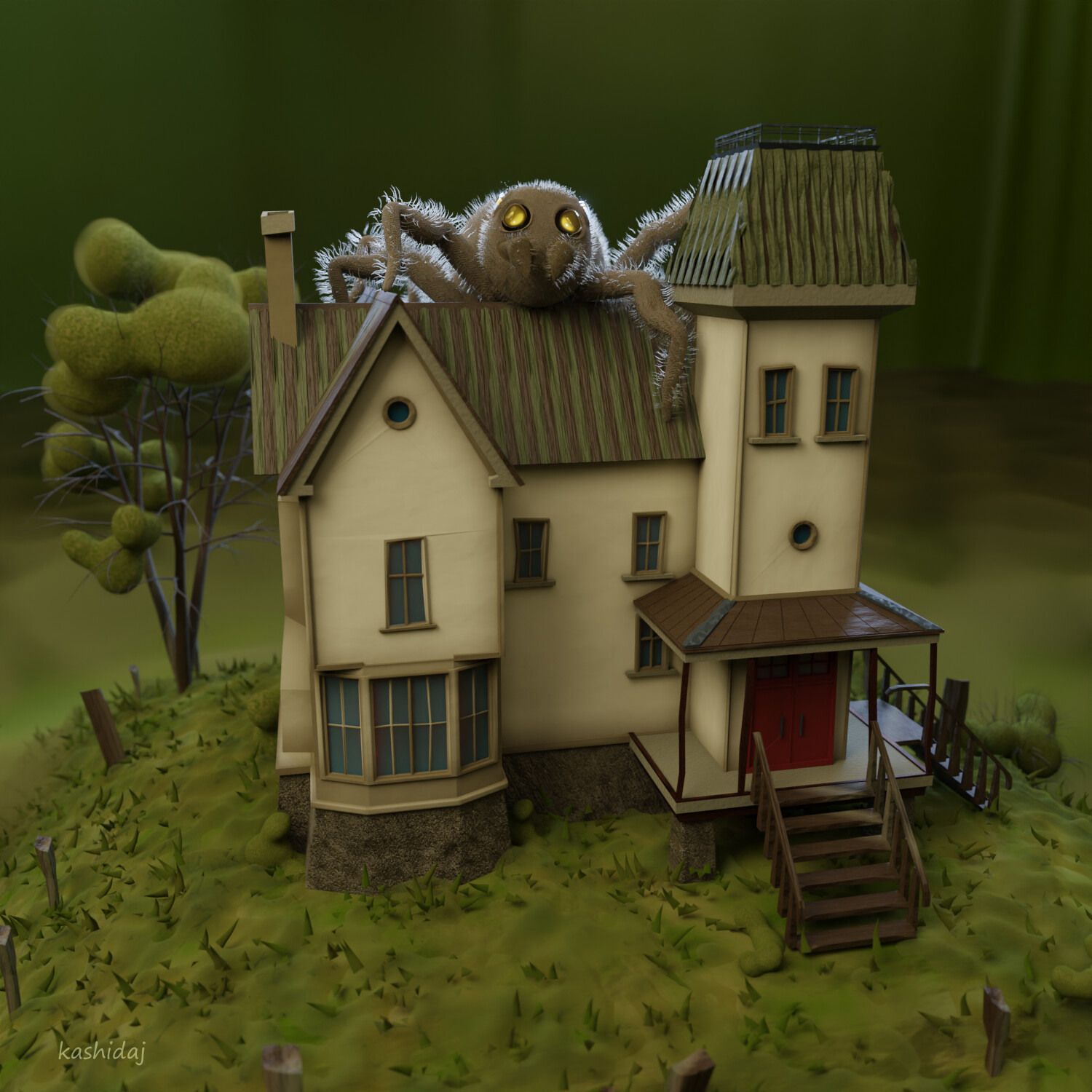 ArtStation - house from the movie Beetlejuice