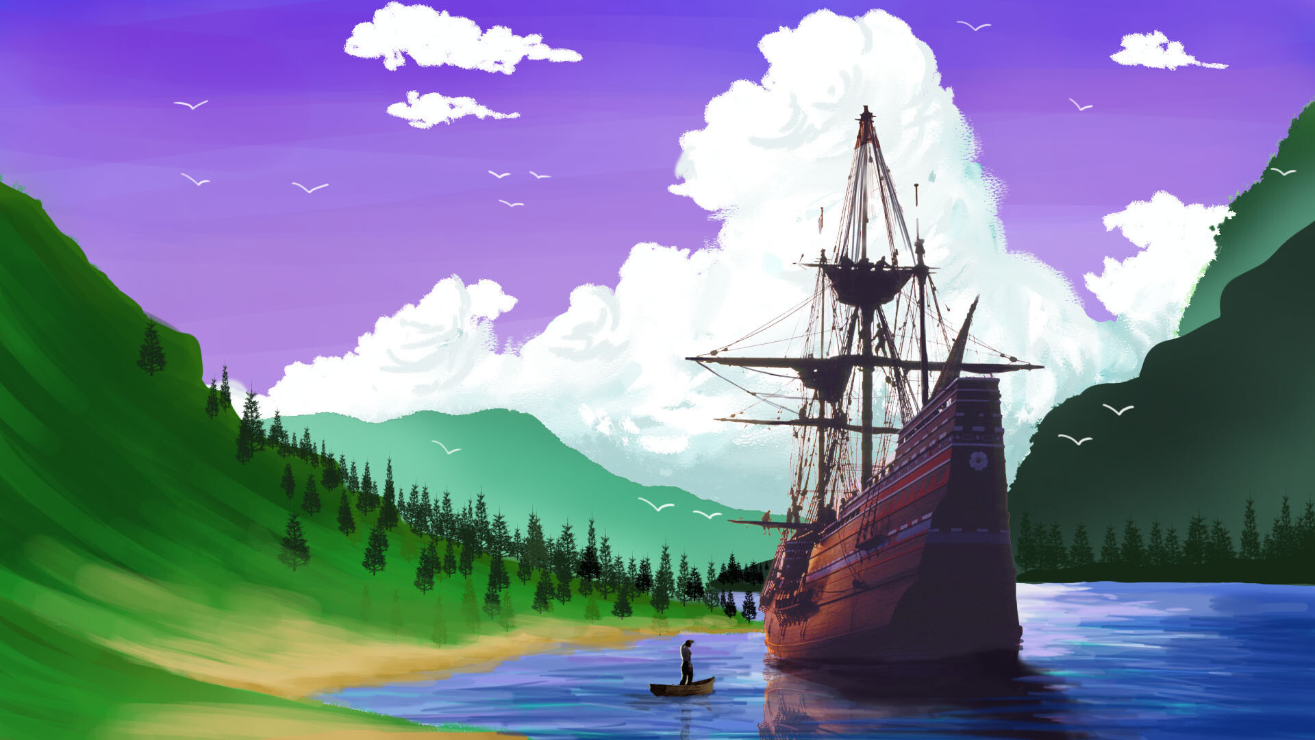 ArtStation - man in ocean