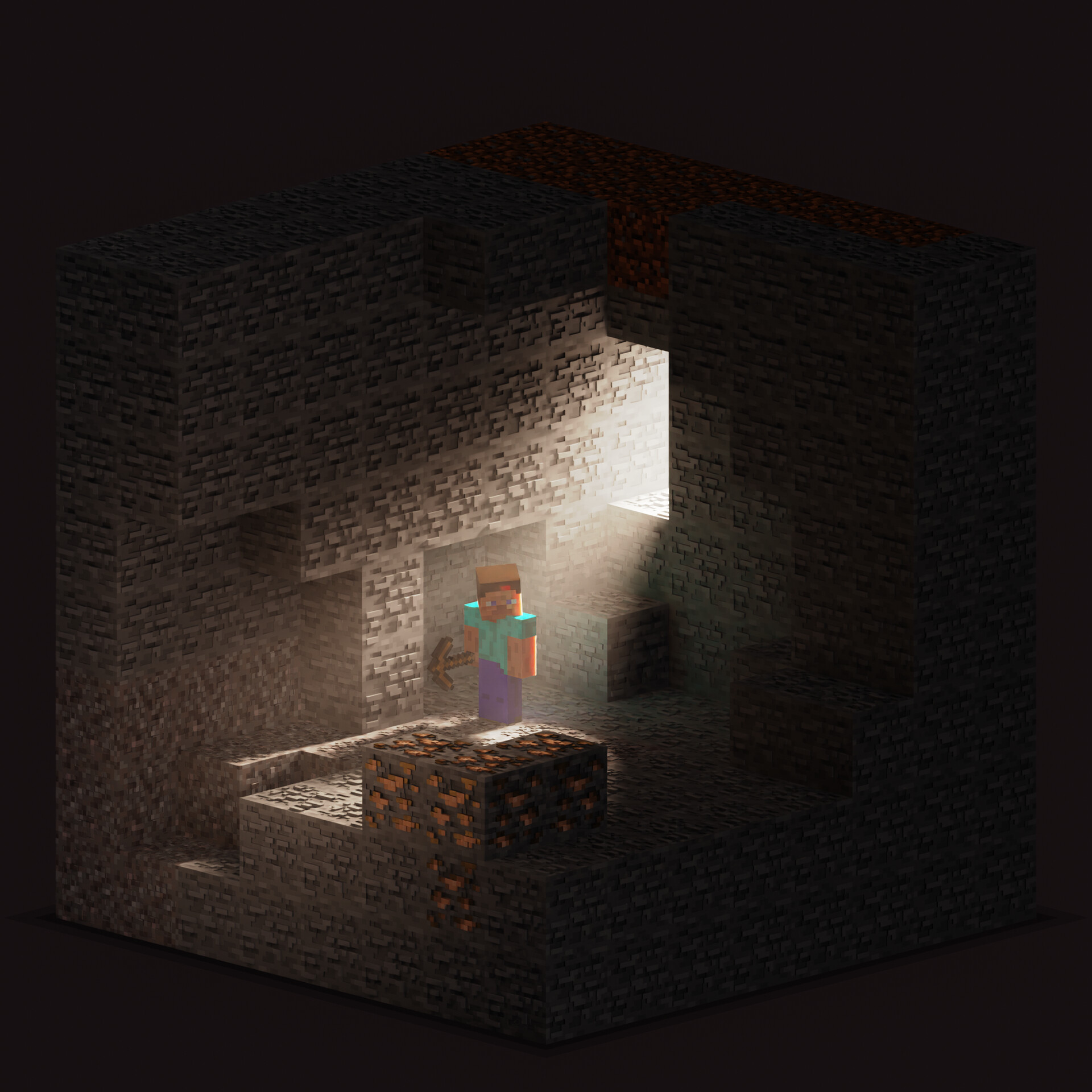 ArtStation - Cave Minecraft Fanart