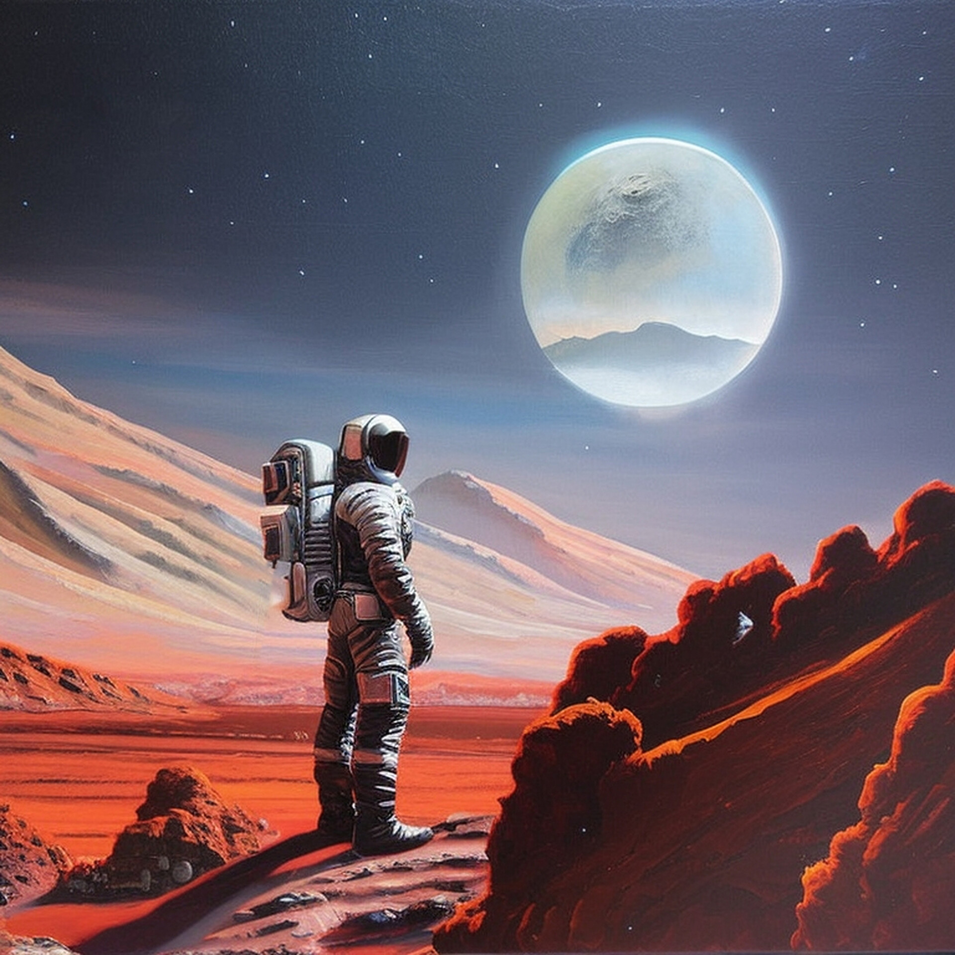 ArtStation - Man on Mars concept art