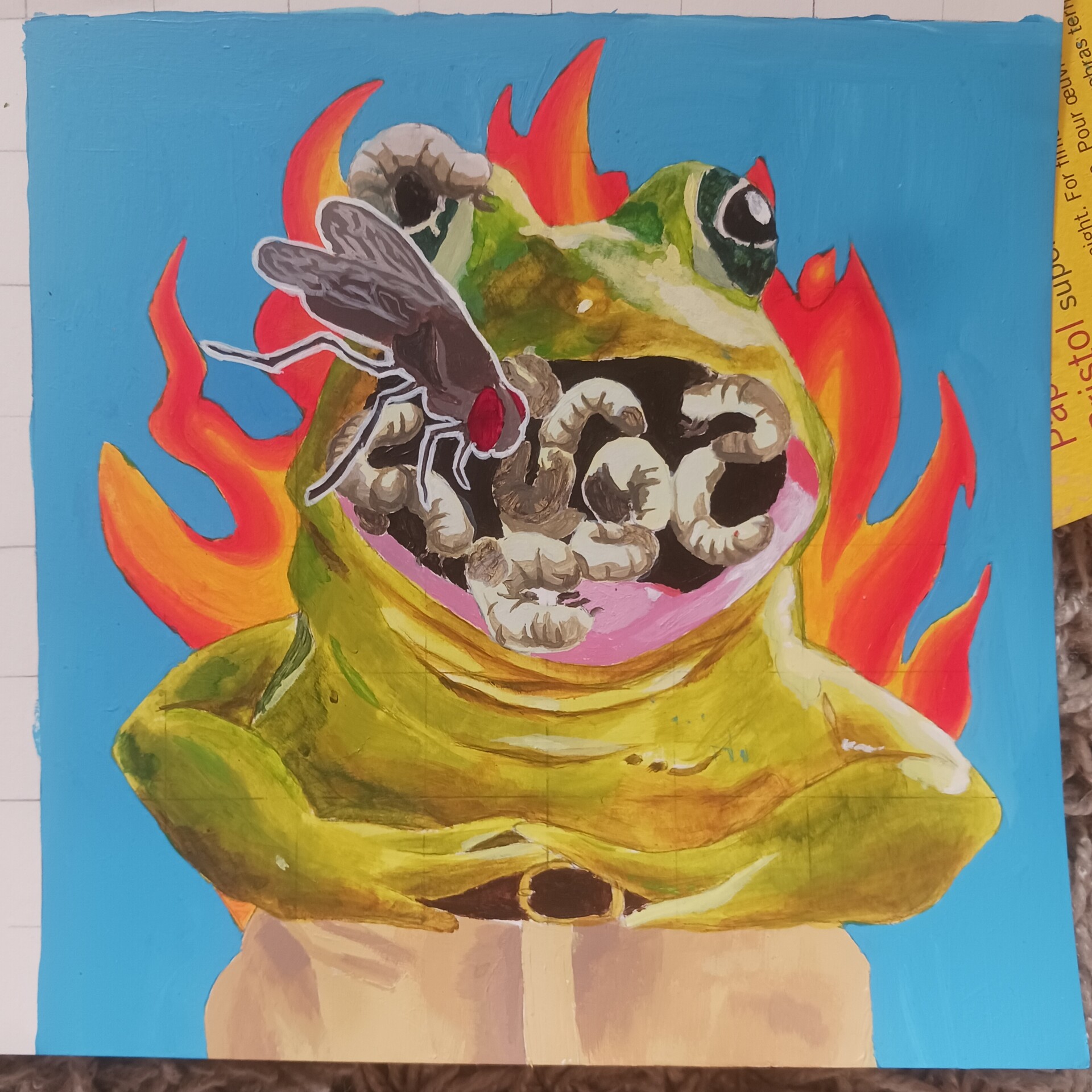 ArtStation - Frog Collage Painting