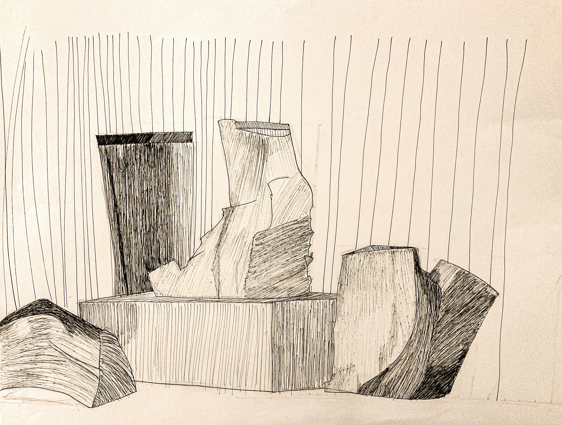 ArtStation - Analysis drawing, study of pieces of wood