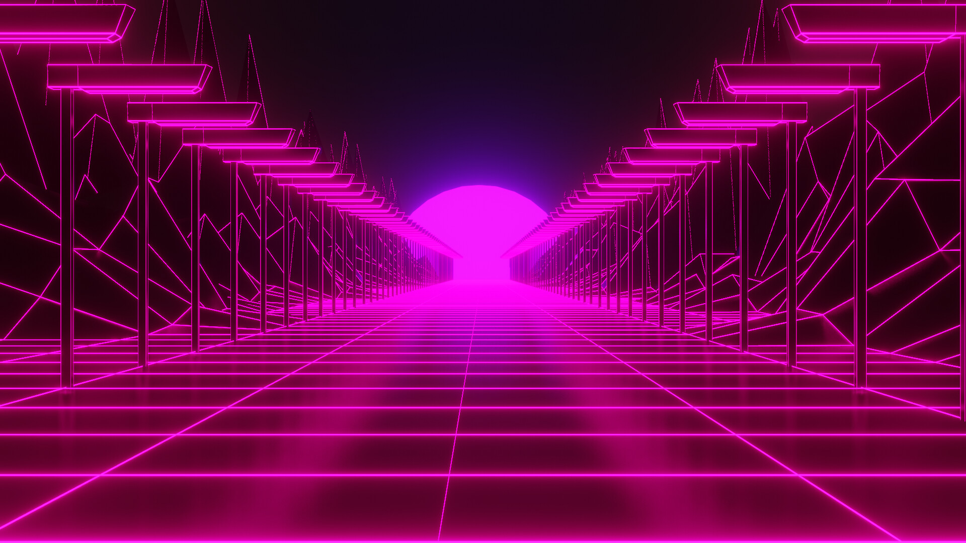 ArtStation - 80's Highway to the retrosun