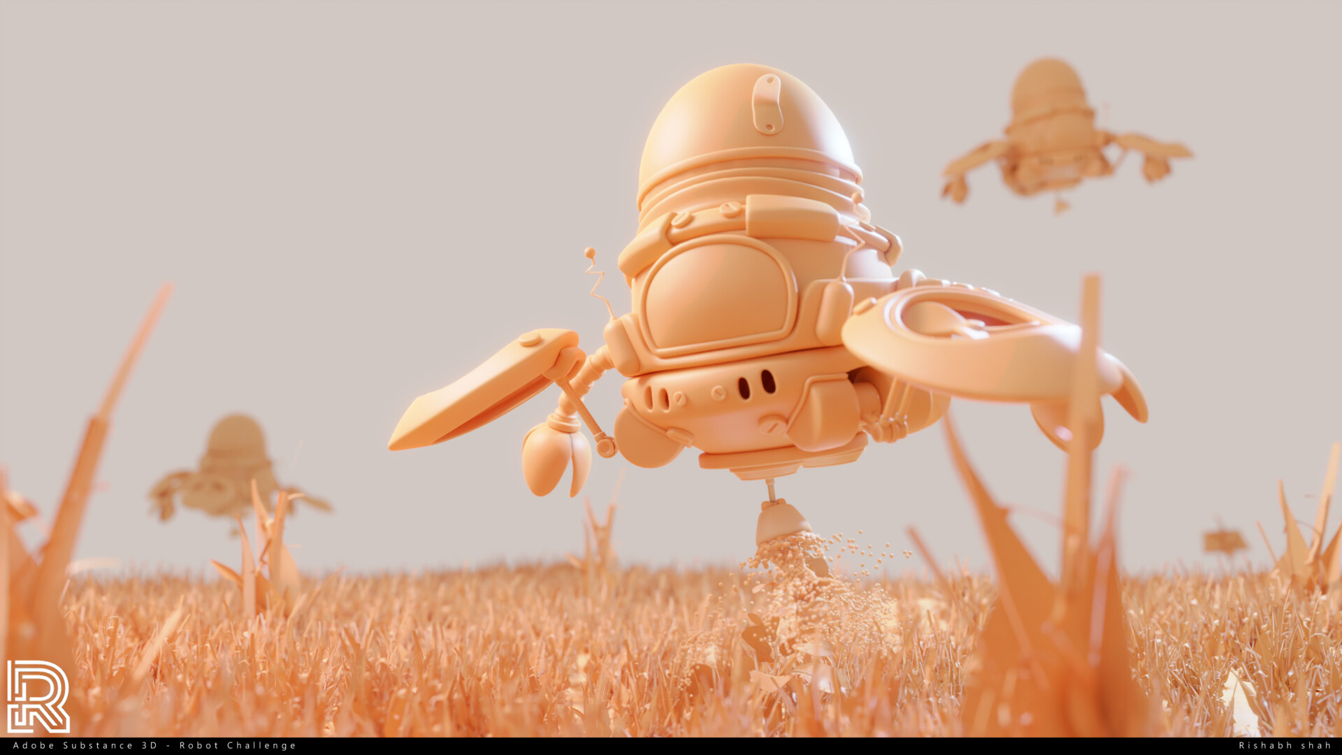Rishabh Shah - PLANT_i // Adobe Substance 3D - Robot Challenge