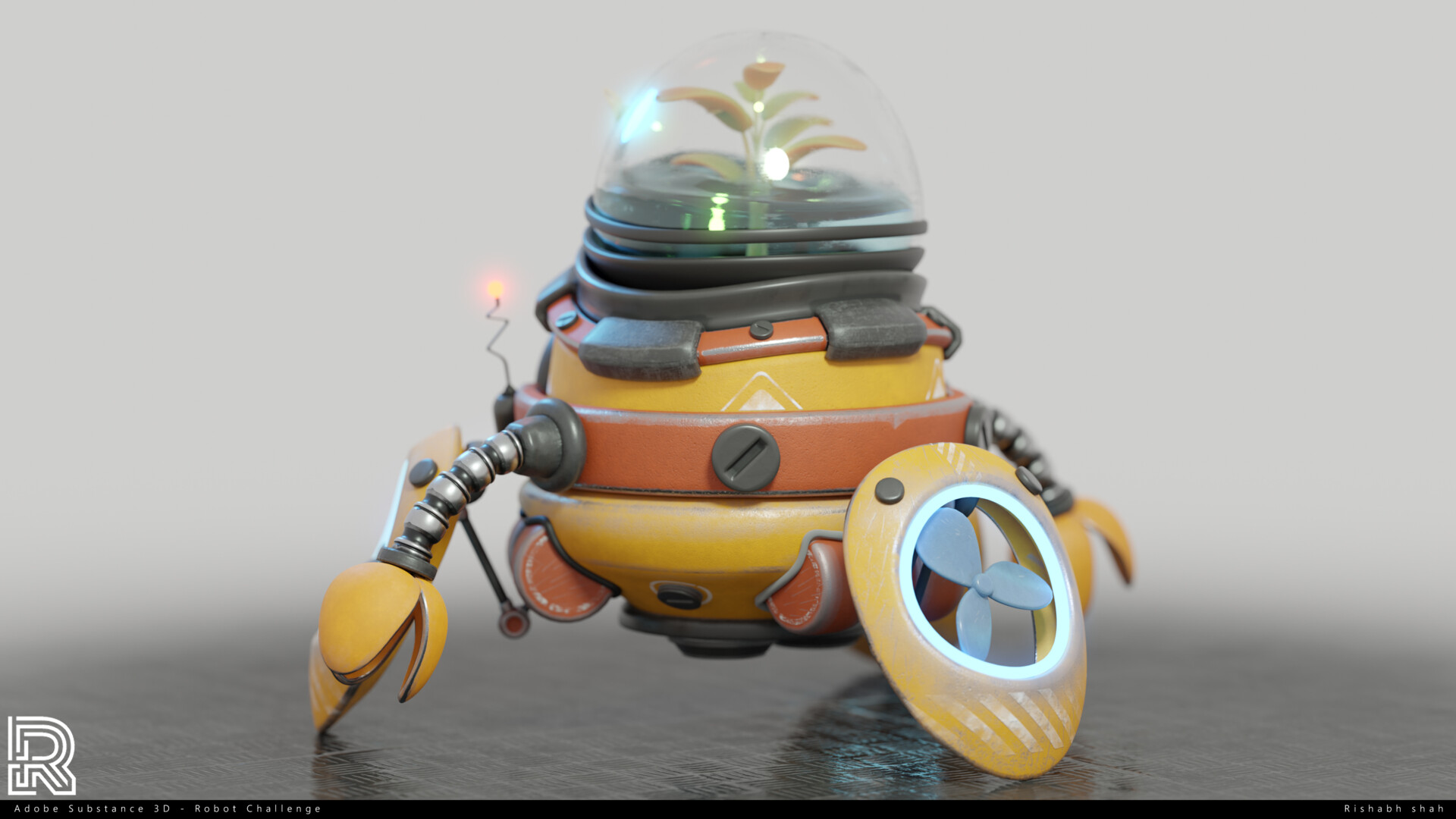 Rishabh Shah - PLANT_i // Adobe Substance 3D - Robot Challenge