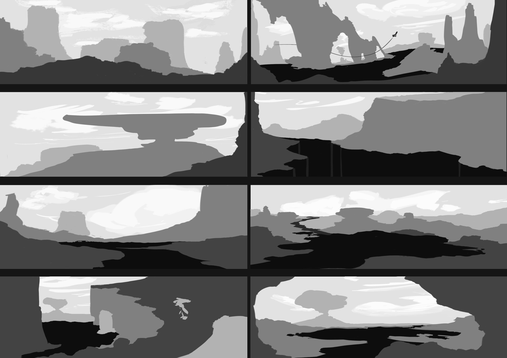 ArtStation - Greyscale thumbnails
