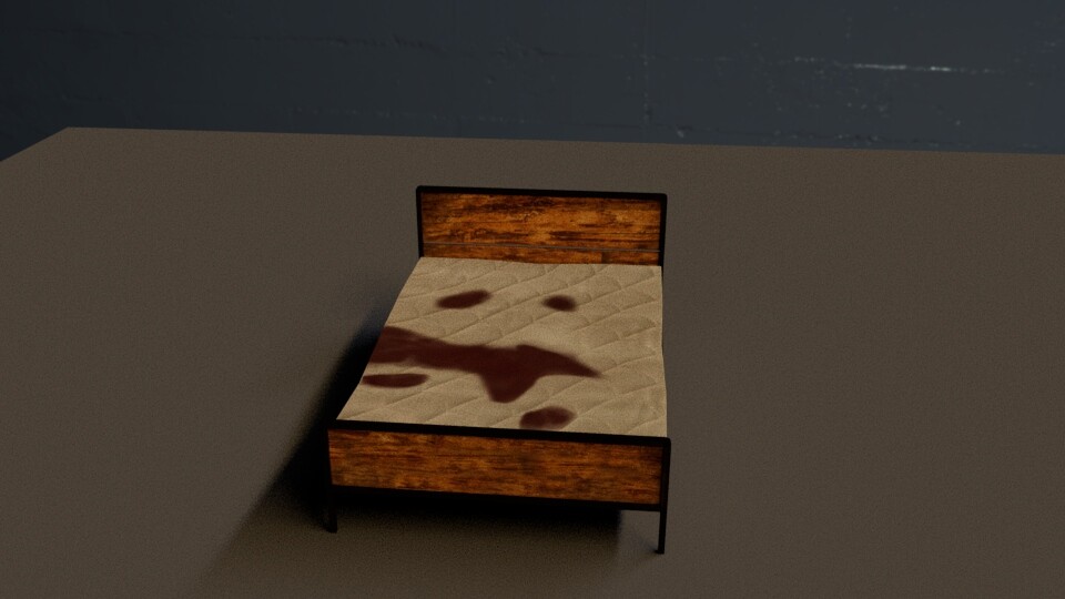 ArtStation - Ironwood Bed Design (Bloodied)