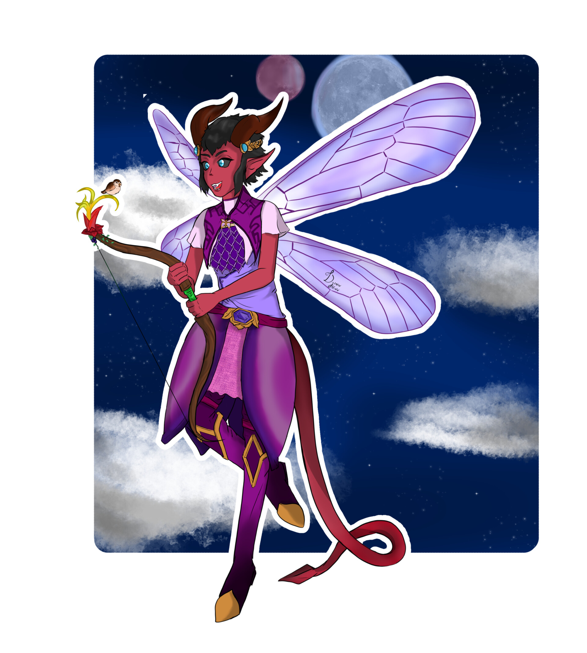 ArtStation - RPG Character - Tiefling Archer