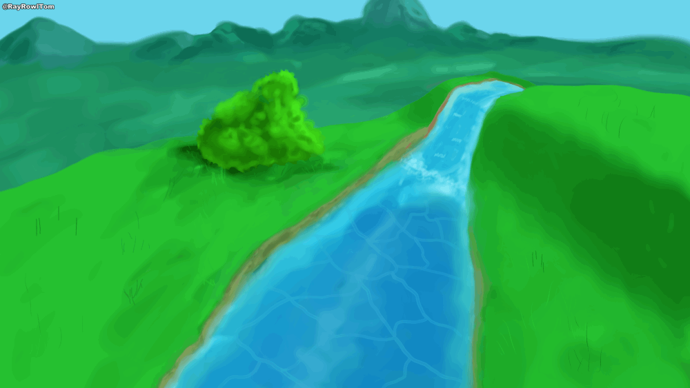 Moving River Animation