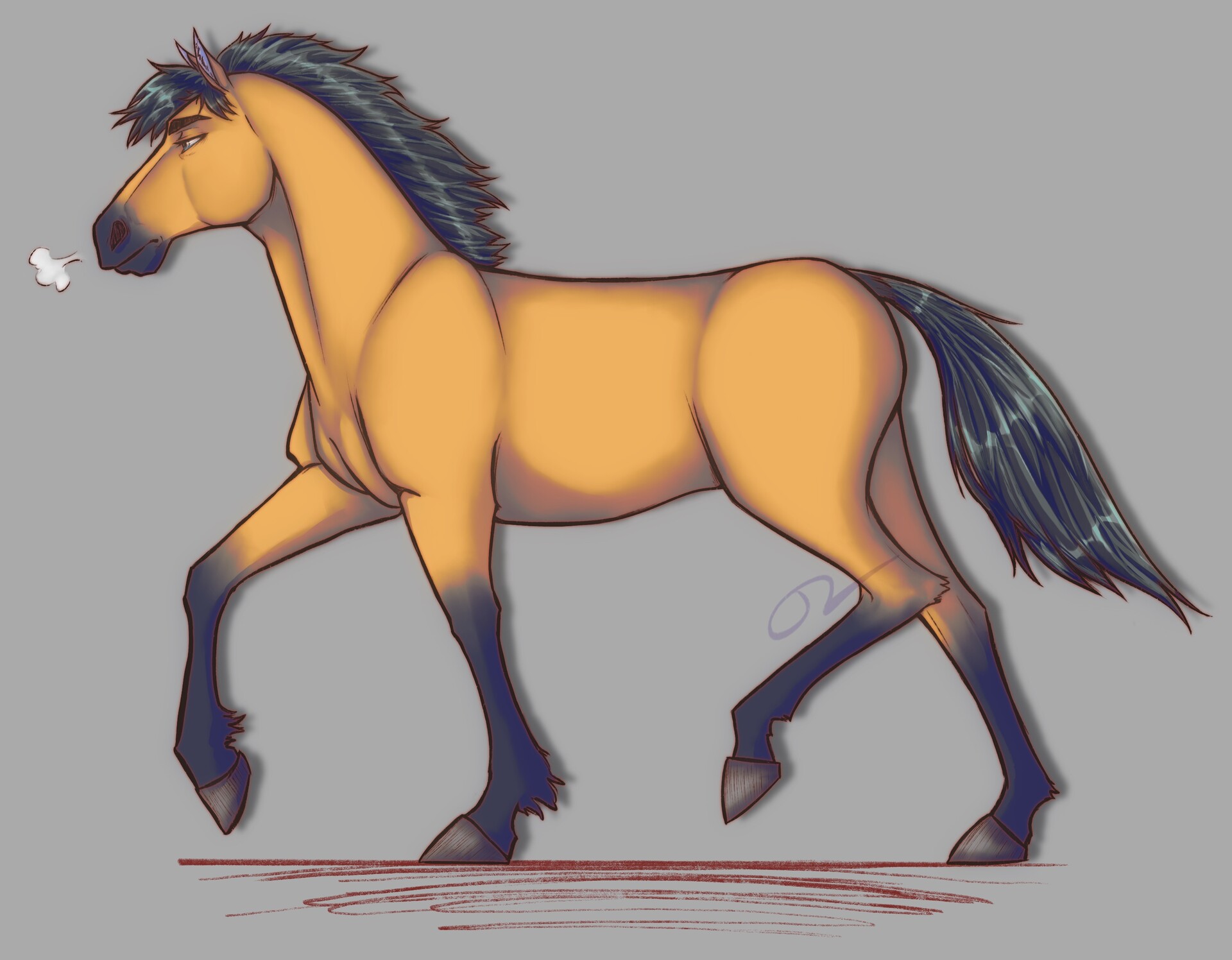 how to draw horse cartoon