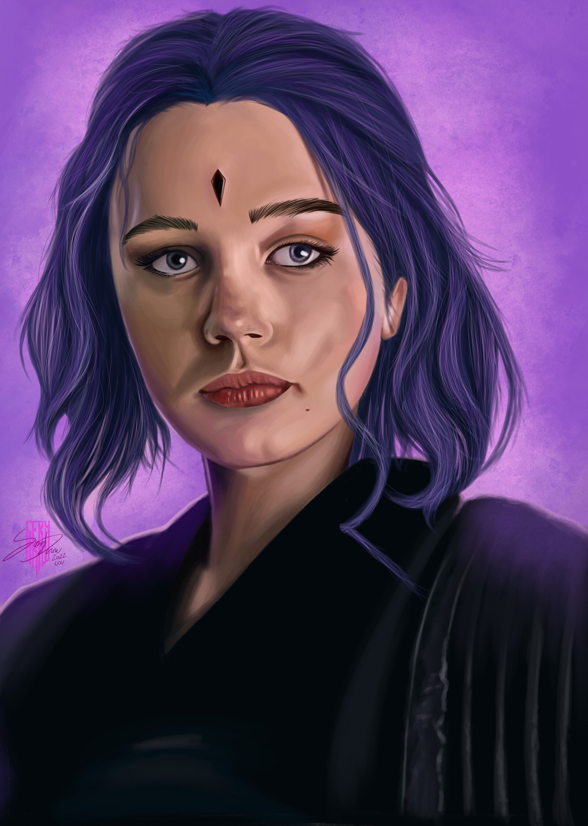 ArtStation - Raven Digital Portrait