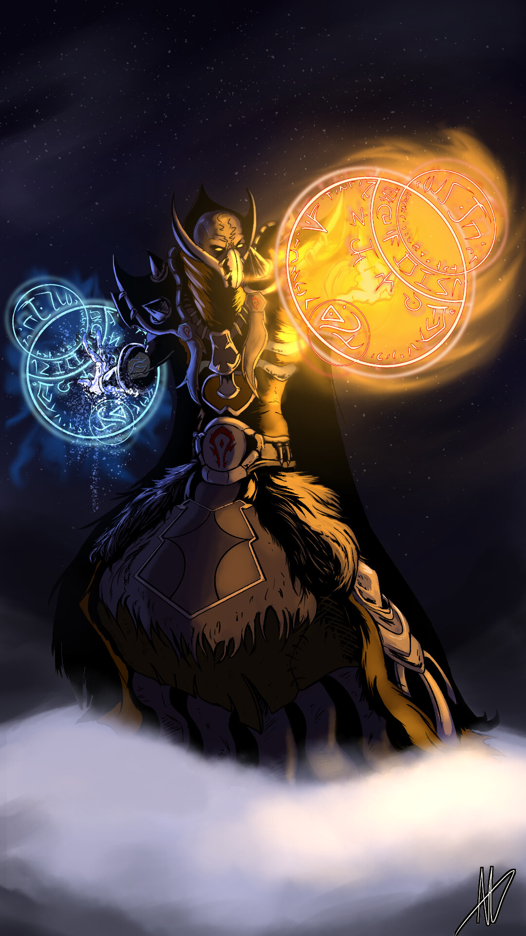 ArtStation - World of Warcraft - Frost Fire Undead Mage