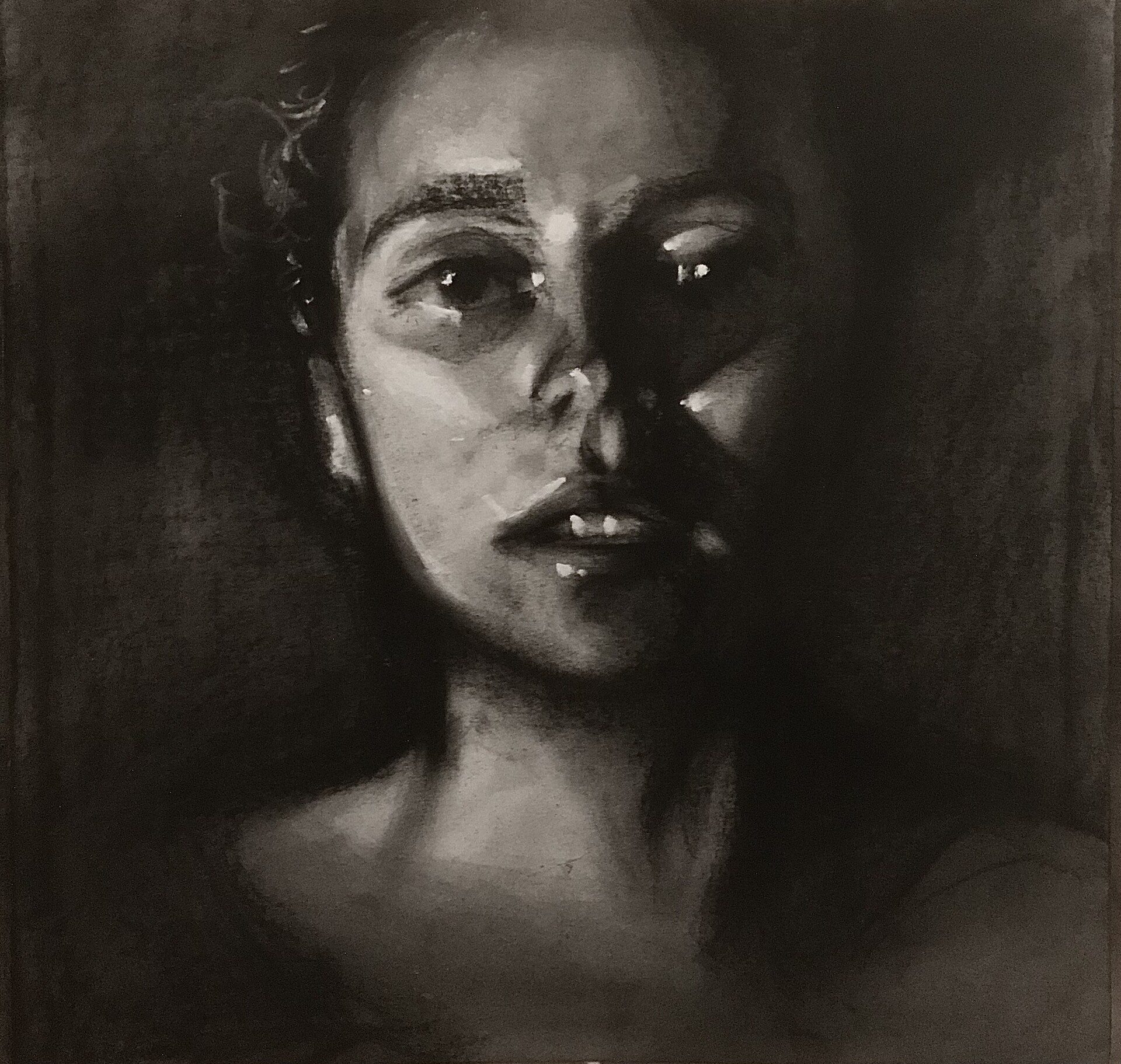 ArtStation - Autorretrato carvão (charcoal self-Portrait)