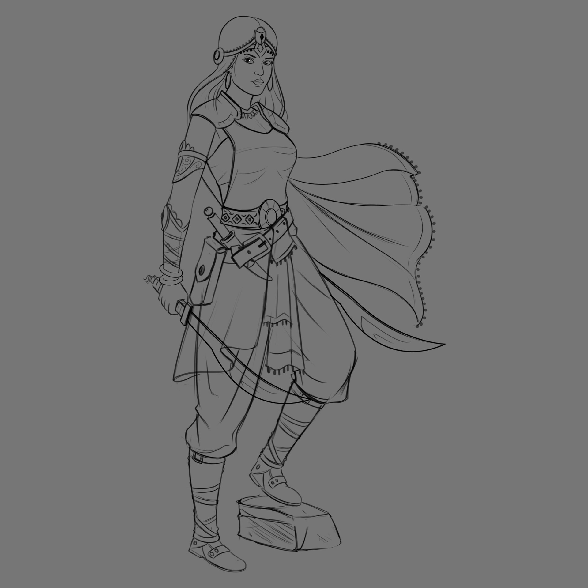 ArtStation - Arabic Warrior Female Character