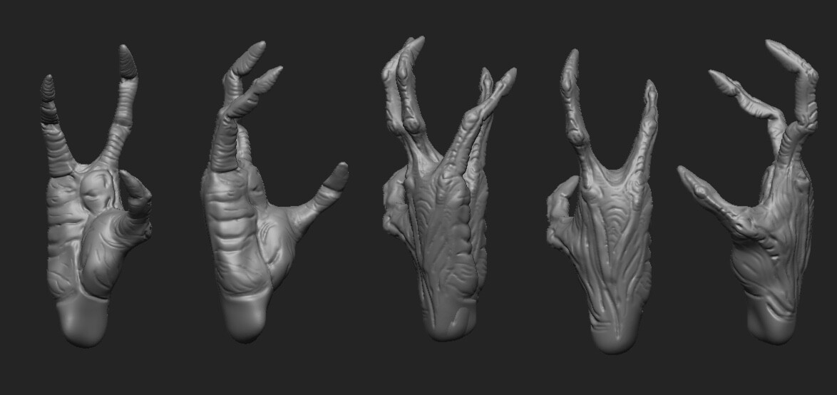ArtStation - Creepy Hand Warm Up Sculpt - Portfolio4 Full Sail University