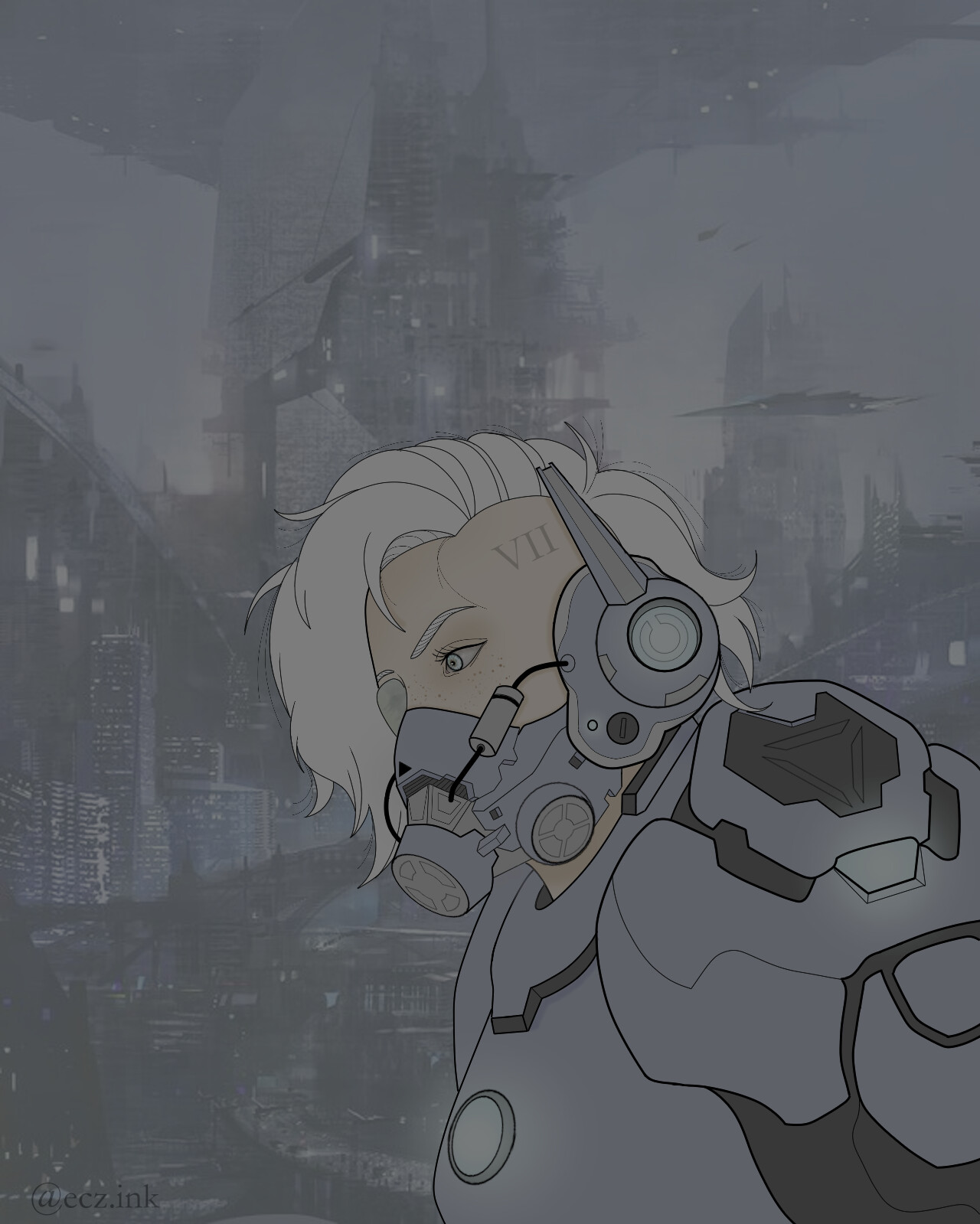 ArtStation - Syrax - Cyberpunk character