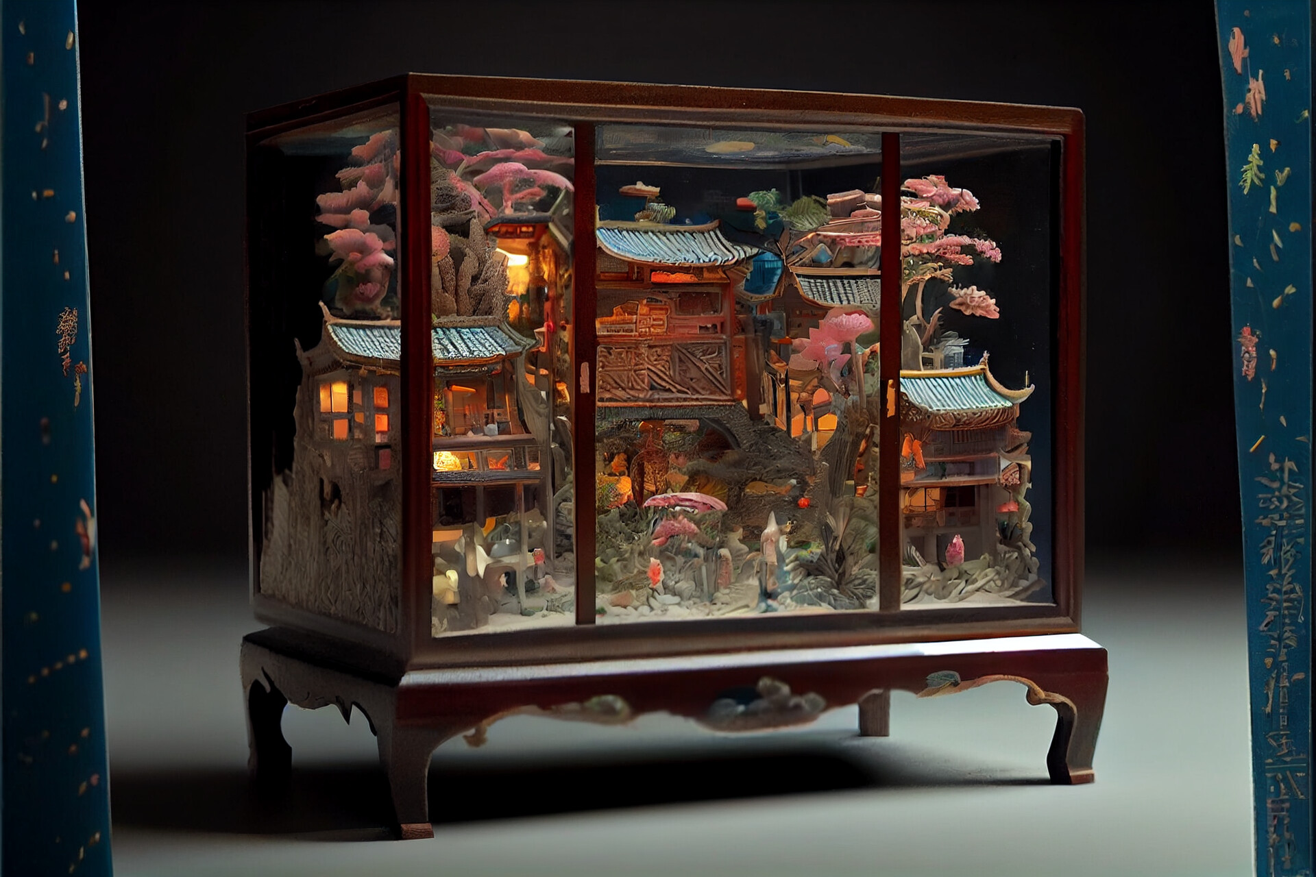 ArtStation - Chinatown in a wooden box