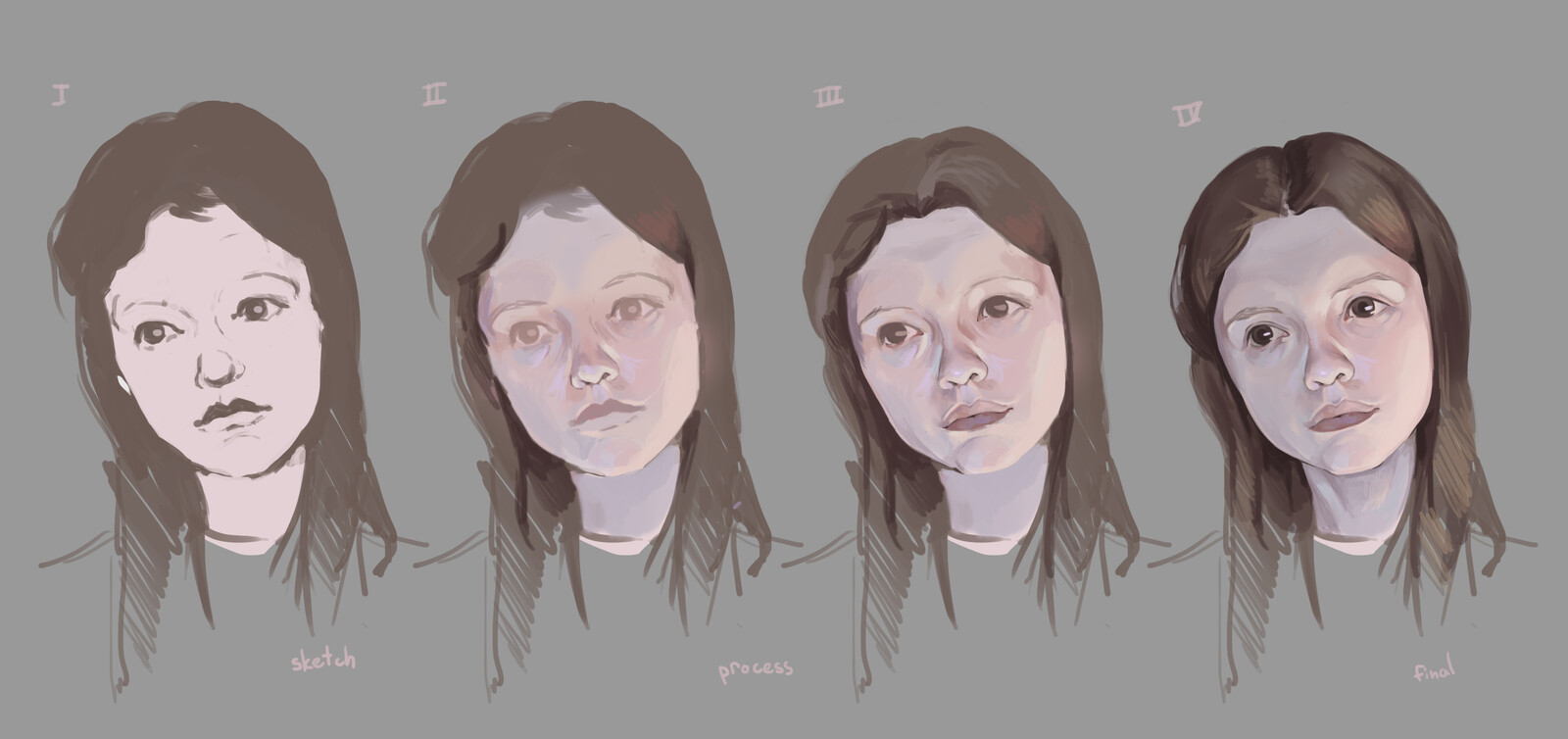 Sonya Cheremnykh - Self-portrait practice