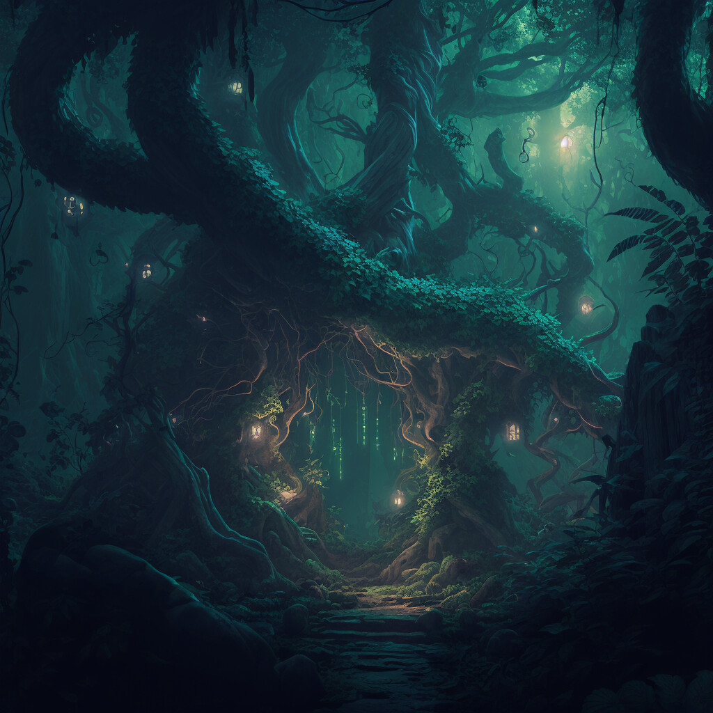 ArtStation - Amazing and mystical worlds of Lovecraft: Forest thicket V7