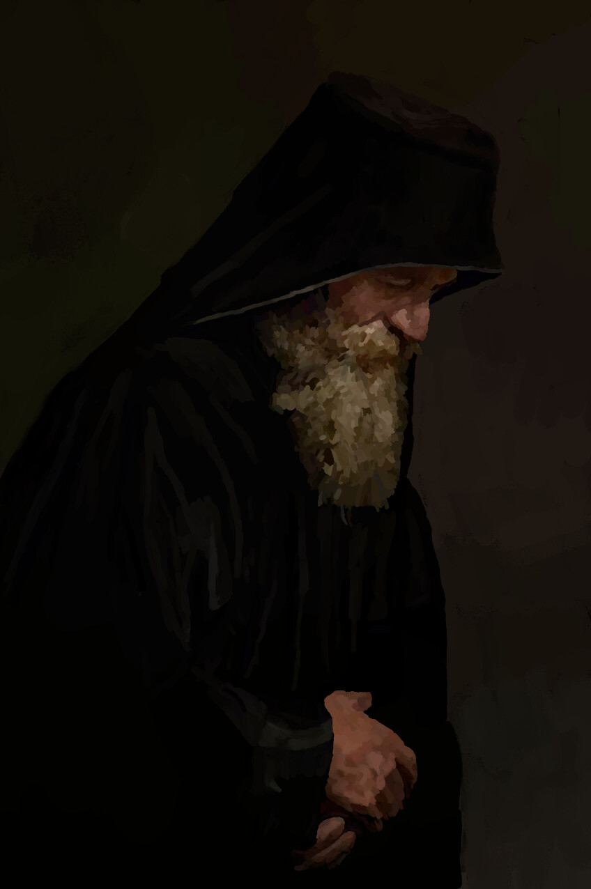 ArtStation - 'Monk contemplating'