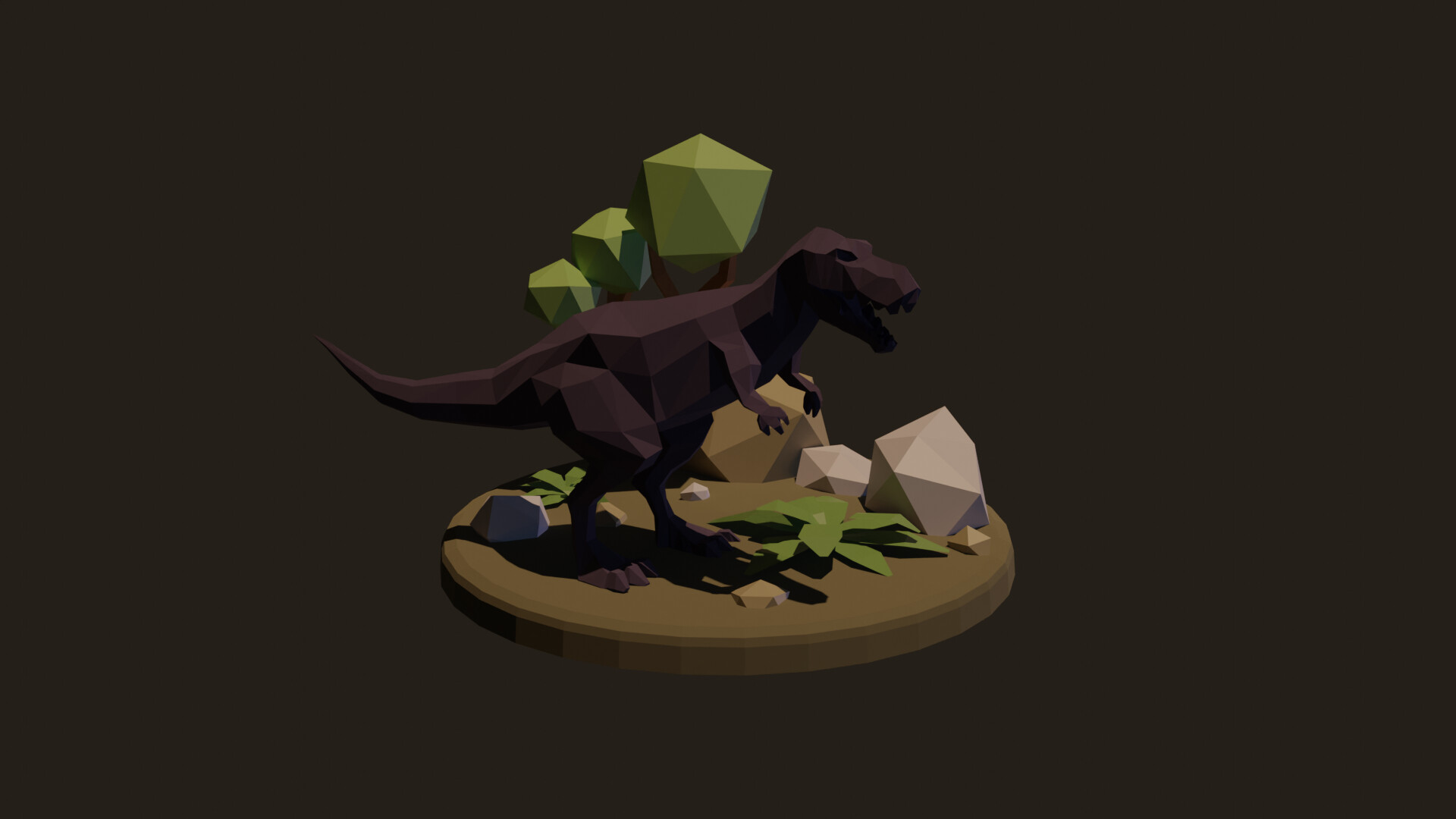ArtStation - Low poly T-rex