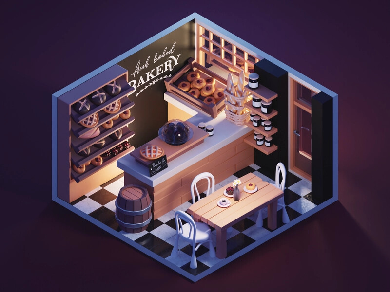 ArtStation - Low Poly Bakery