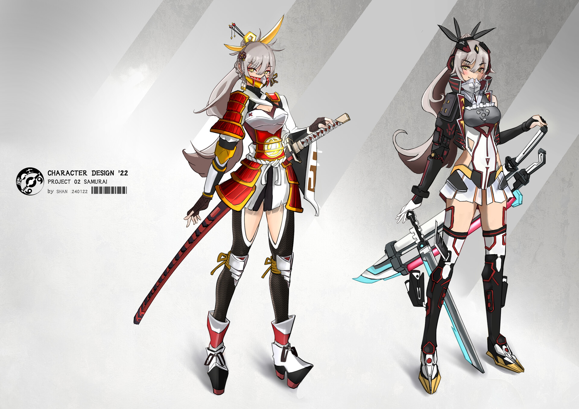 ArtStation - Samurai Girl designs