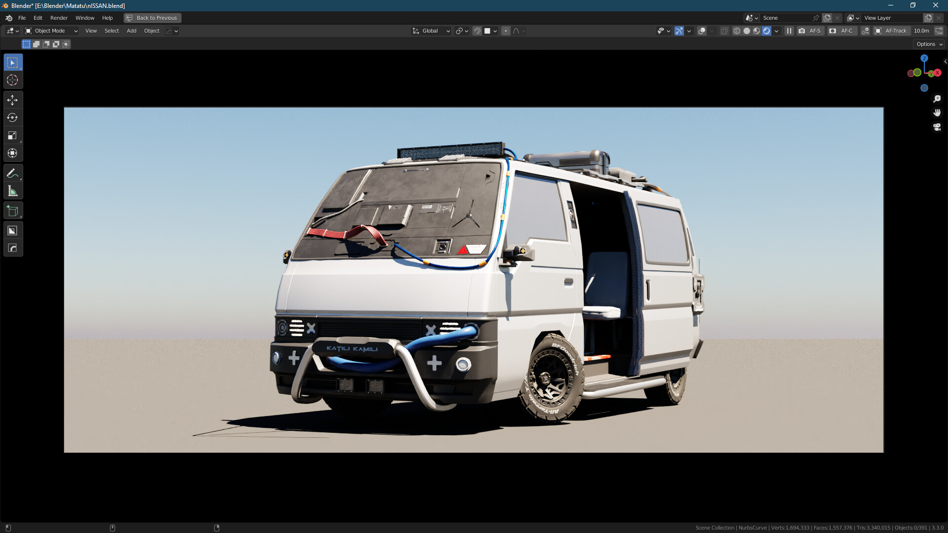 ArtStation - Cyberpunk Matatu WIP