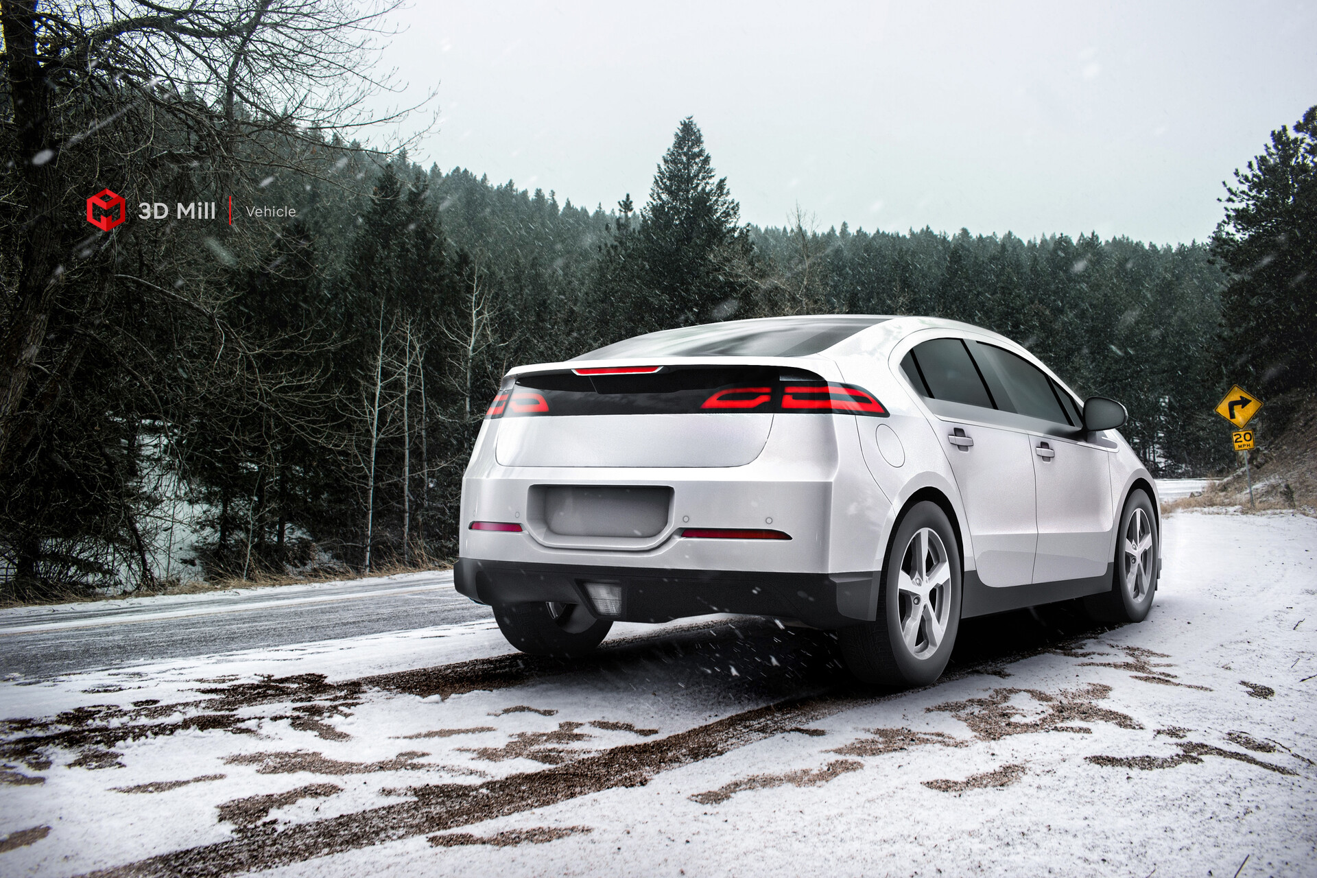 ArtStation - Chevrolet Volt 2010 Low Poly 3D Model