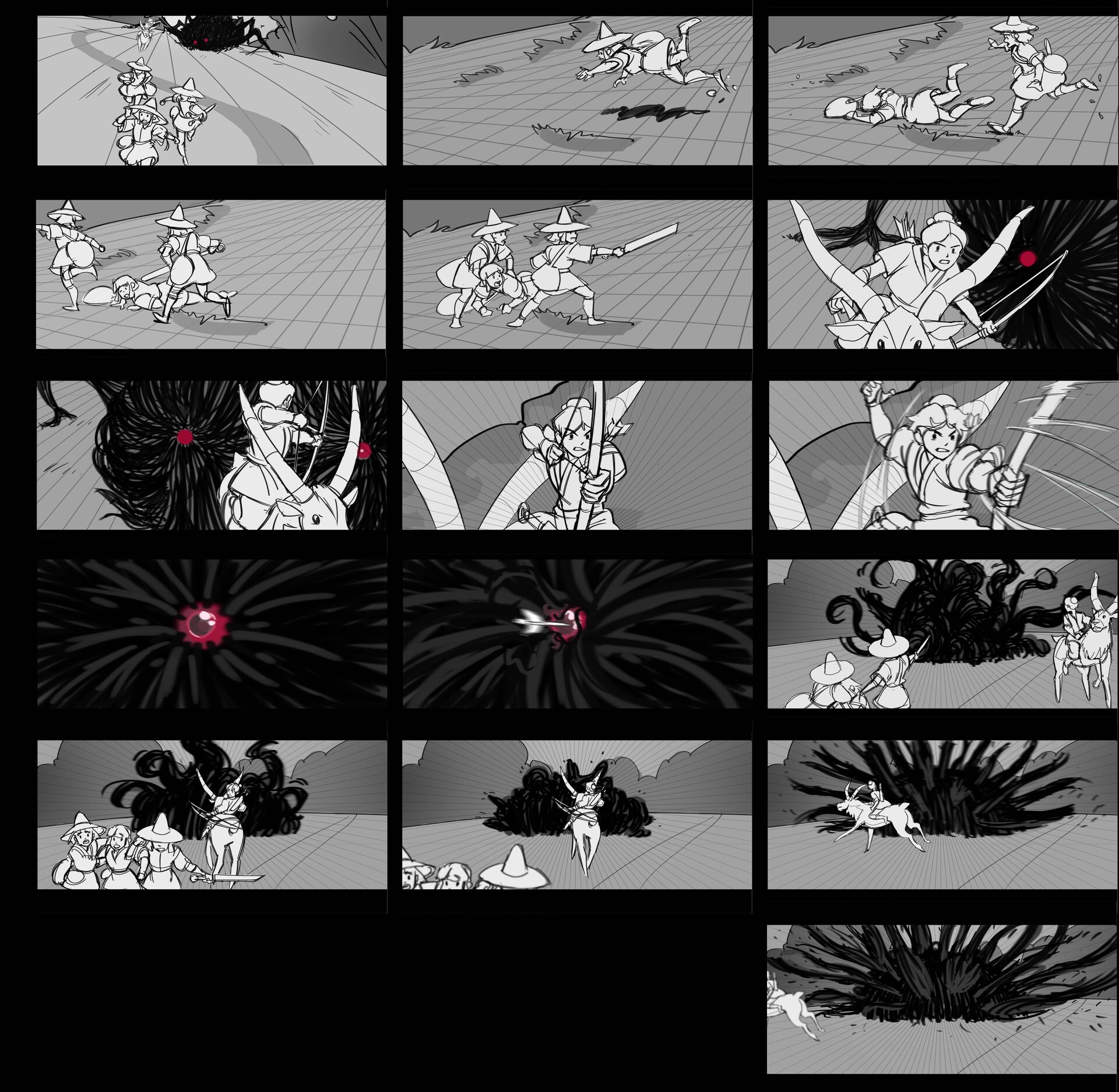 Kipling Bassil - Demon Chase - Storyboard